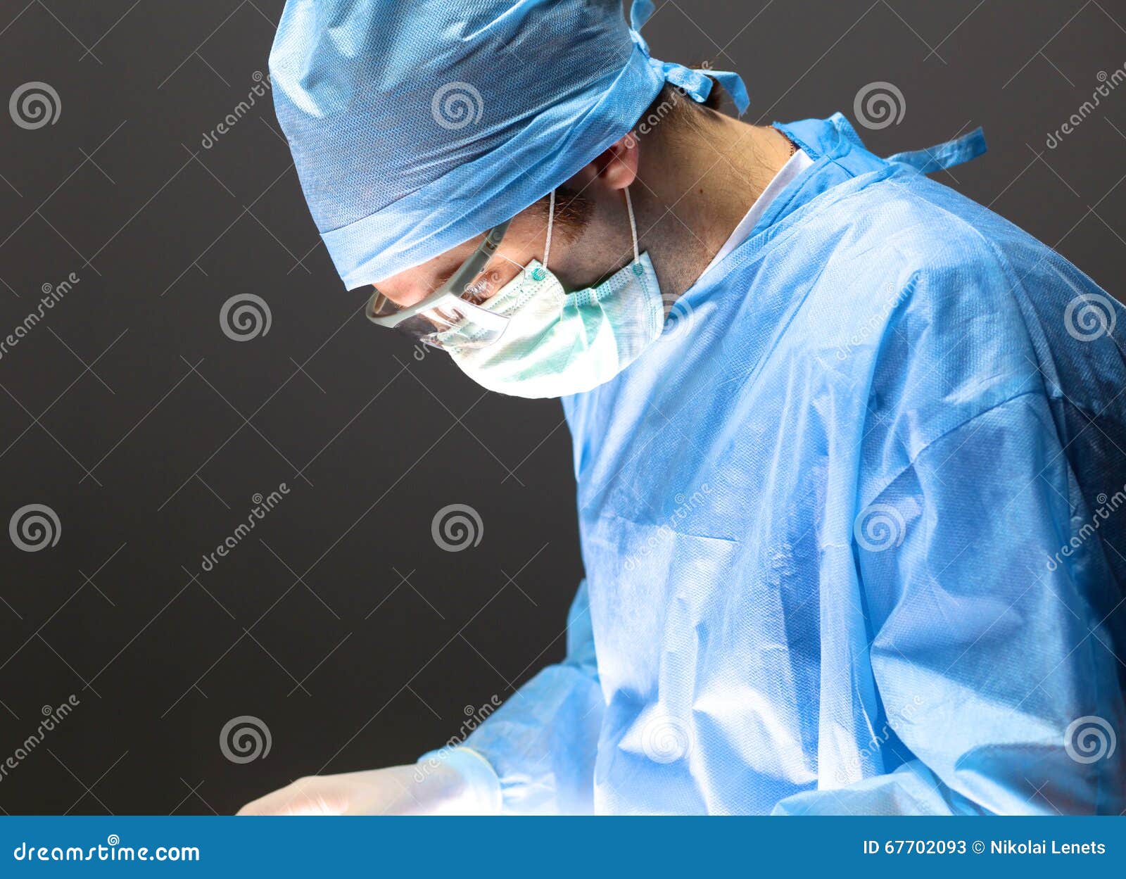 Surgeon in Uniform Close-up Ready To Step Stock Image - Image of ...