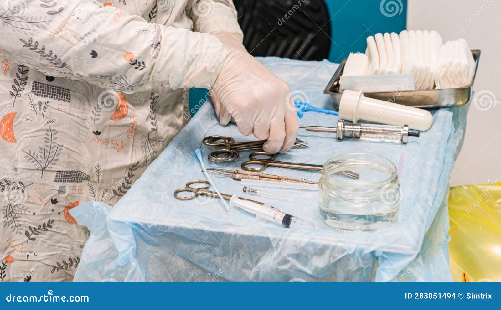 Surgeon is Using Surgical Operation Tools in Operating Room Stock Photo ...
