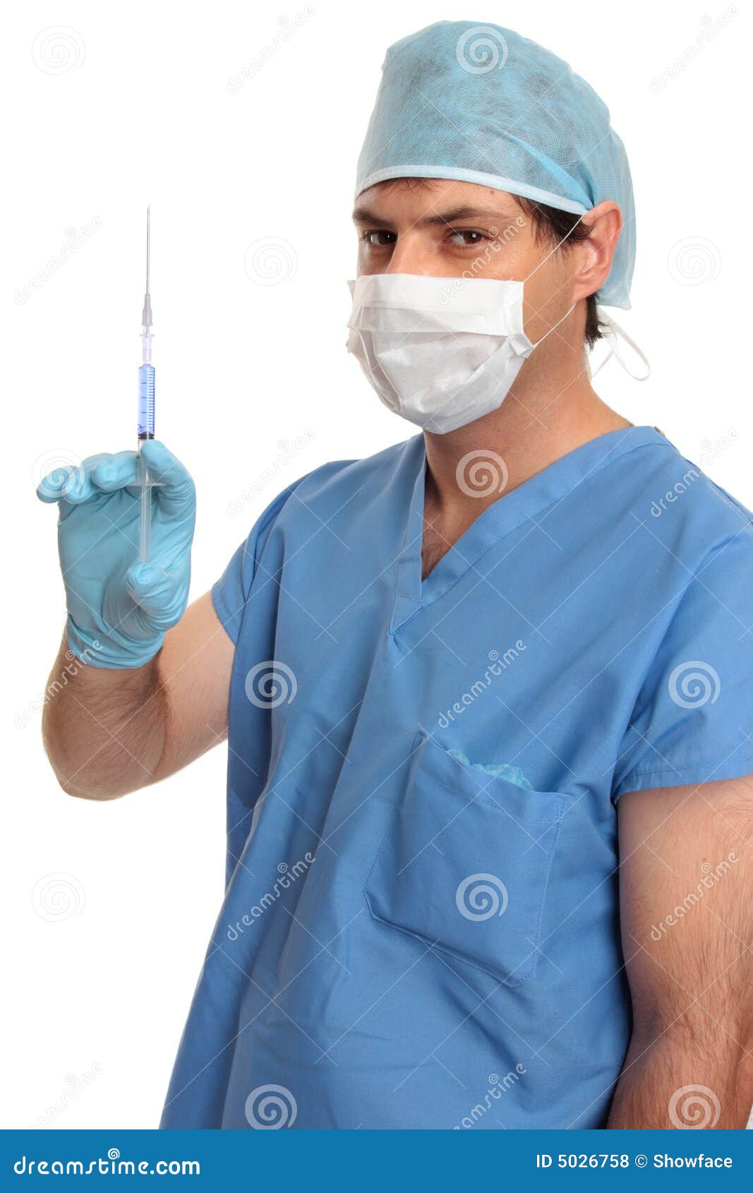 Surgeon with Vaccine or Drug in Syringe Stock Photo - Image of medical ...