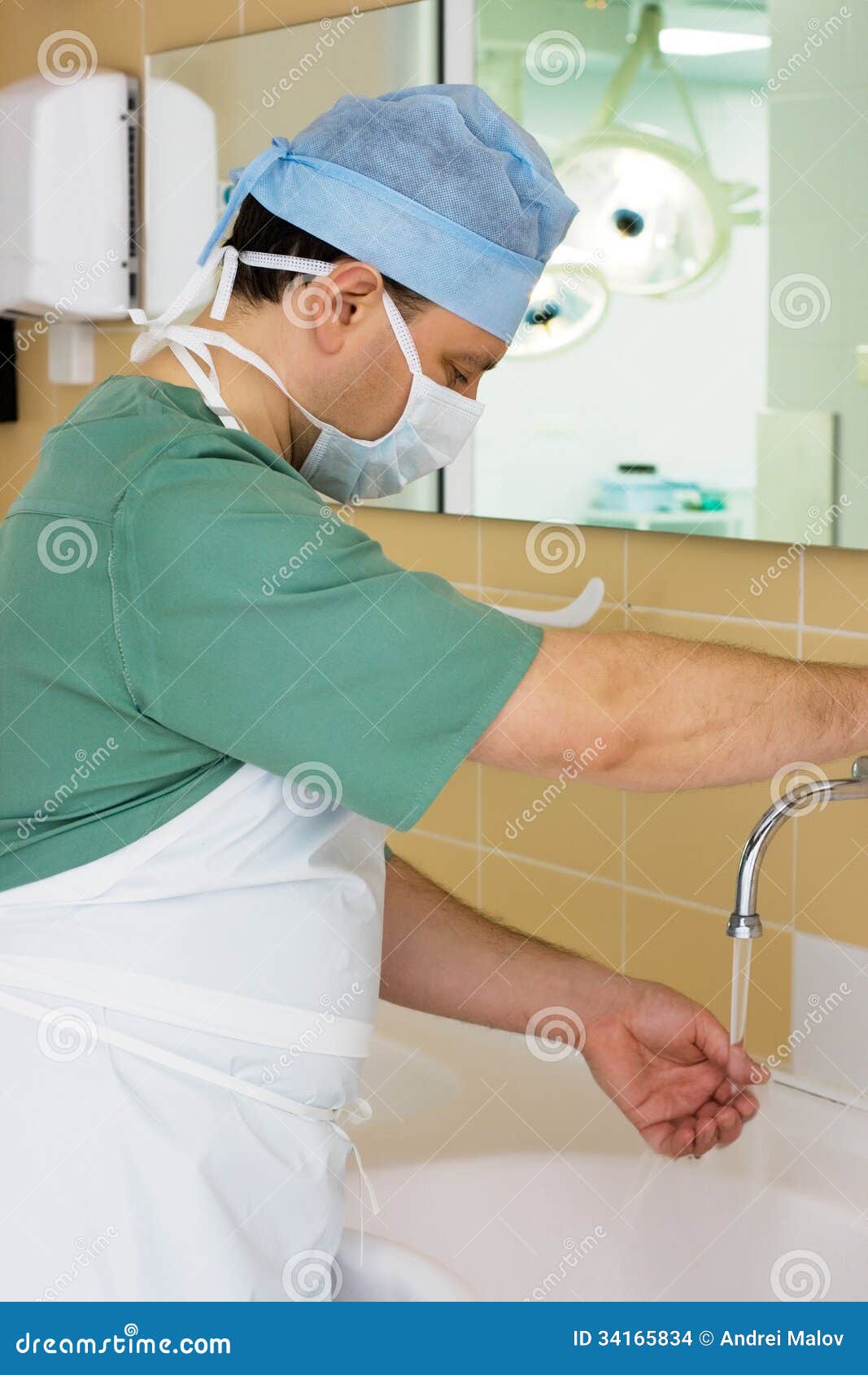 Surgeon Washing Hands In Hospital Stock Photography | CartoonDealer.com ...