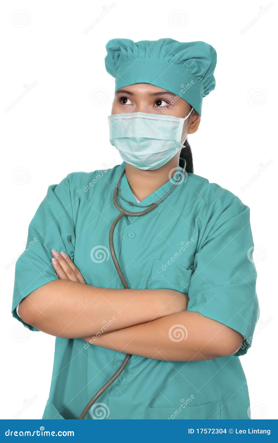 Surgeon Wearing Scrub stock photo. Image of care, positive - 17572304