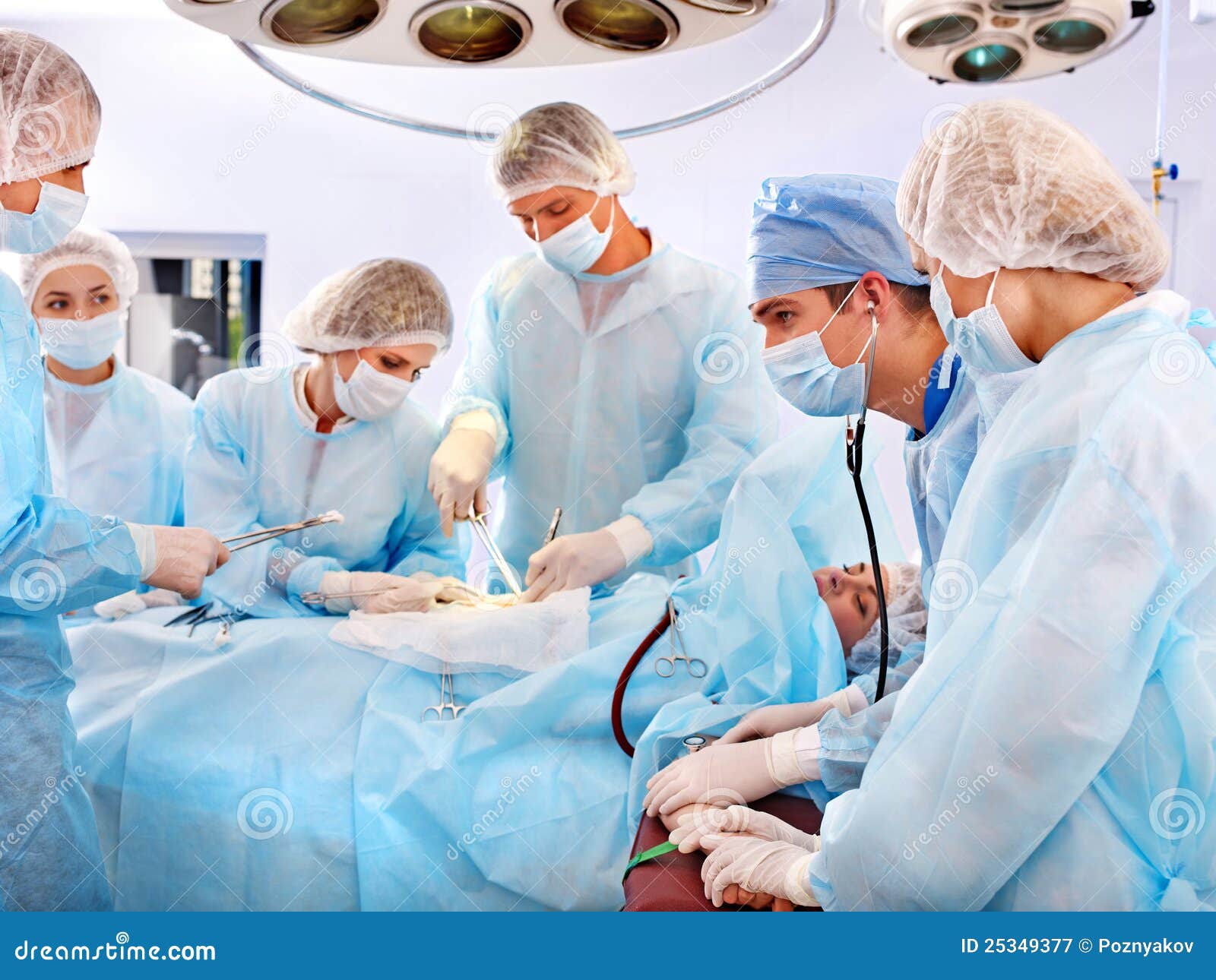 Surgeon at Work in Operating Room. Stock Image - Image of operating ...