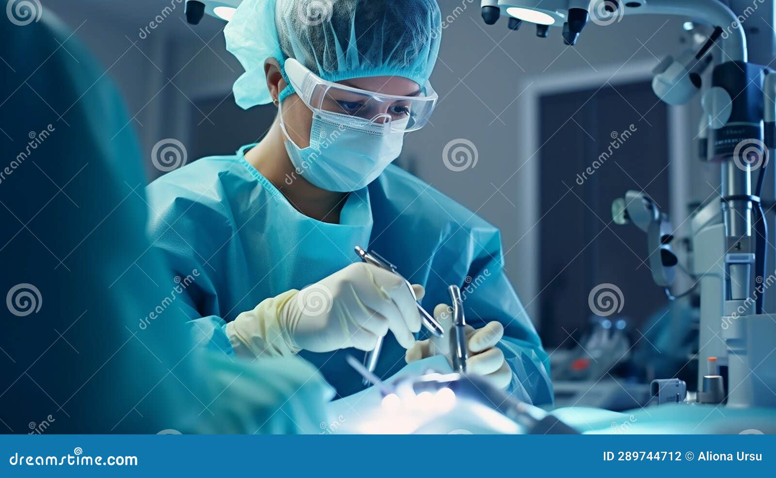 Surgeon at Work in Operating Room. Preparation for the Beginning of ...
