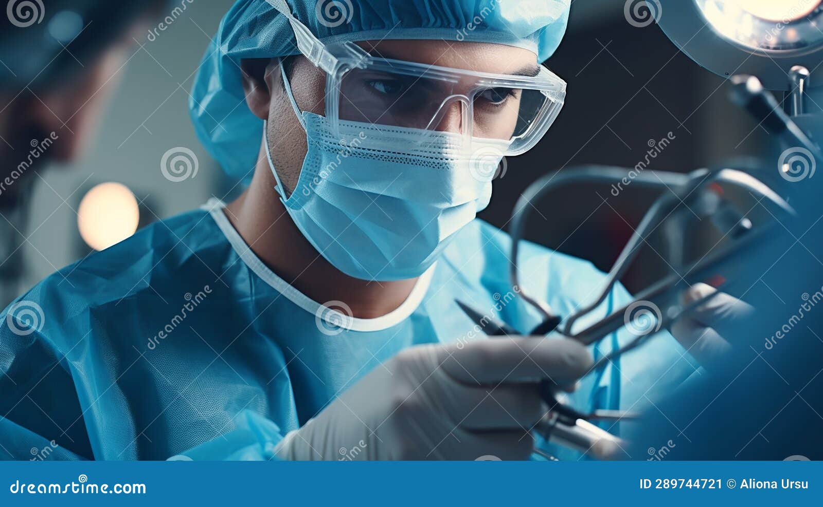 Surgeon at Work in Operating Room. Preparation for the Beginning of ...