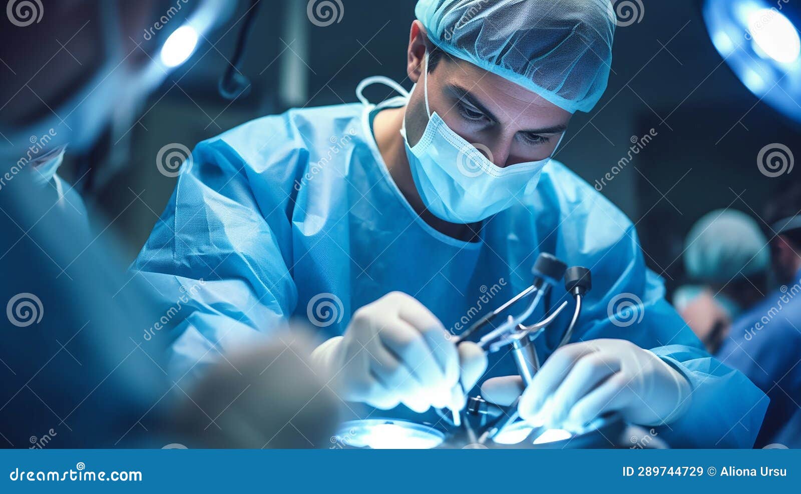Surgeon at Work in Operating Room. Preparation for the Beginning of ...