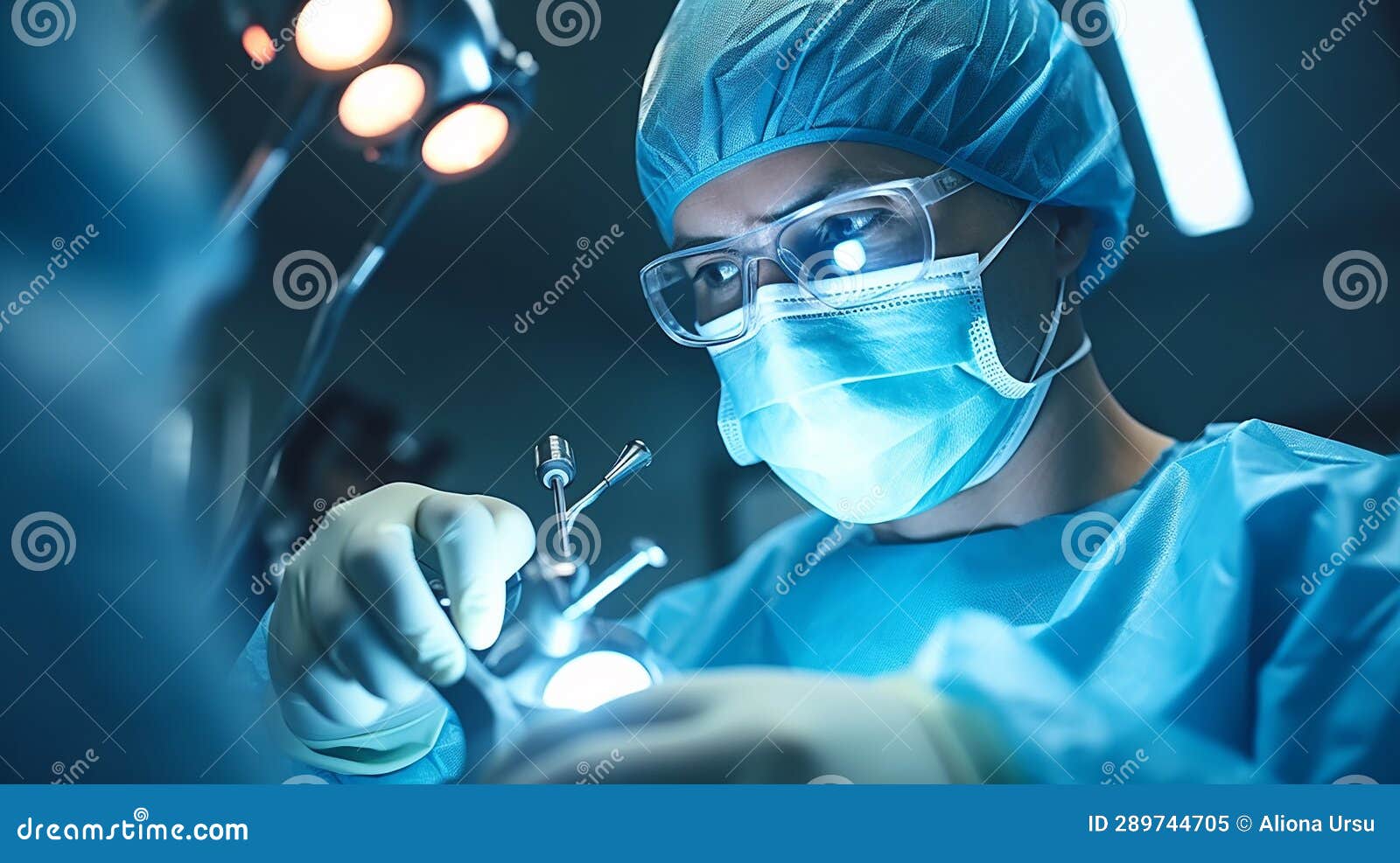Surgeon at Work in Operating Room. Preparation for the Beginning of ...