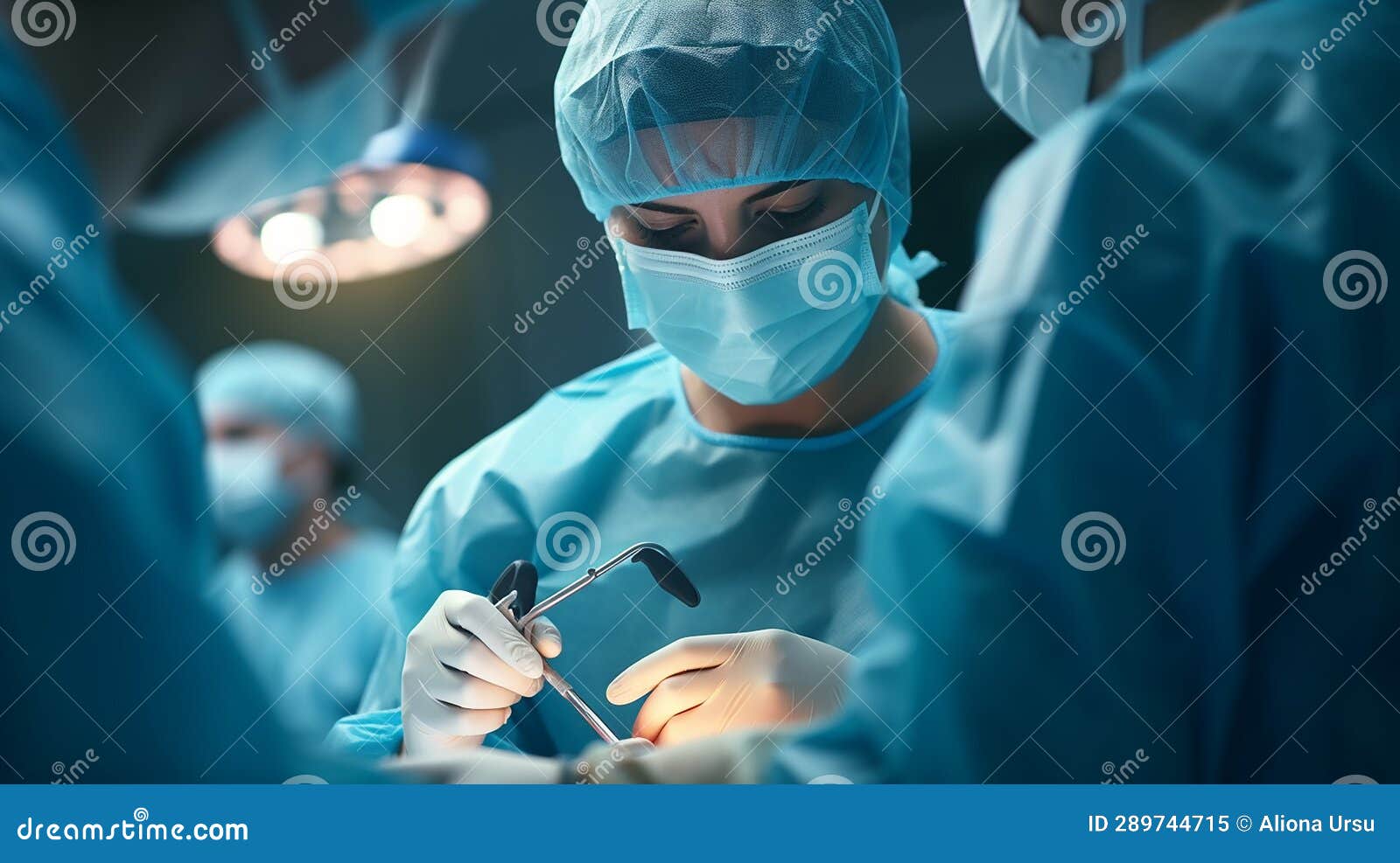 Surgeon at Work in Operating Room. Preparation for the Beginning of ...