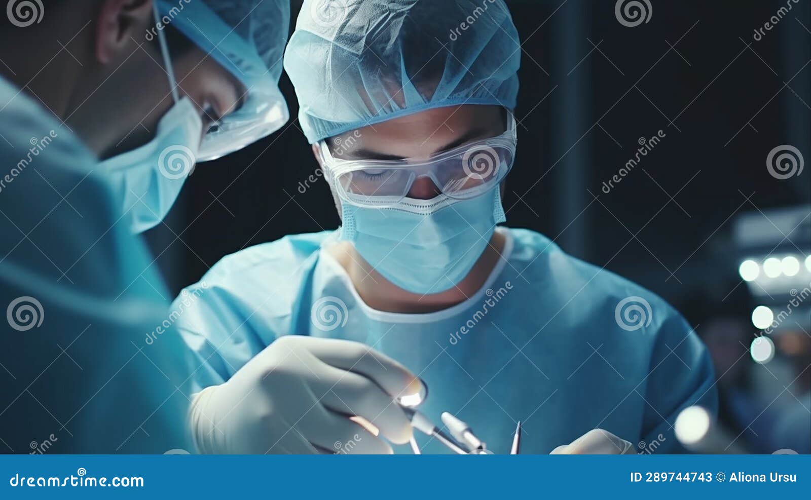 Surgeon at Work in Operating Room. Preparation for the Beginning of ...