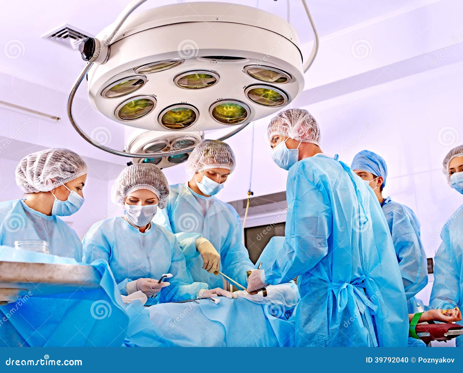 Surgeon at Work in Operating Room. Stock Photo - Image of coat, group ...