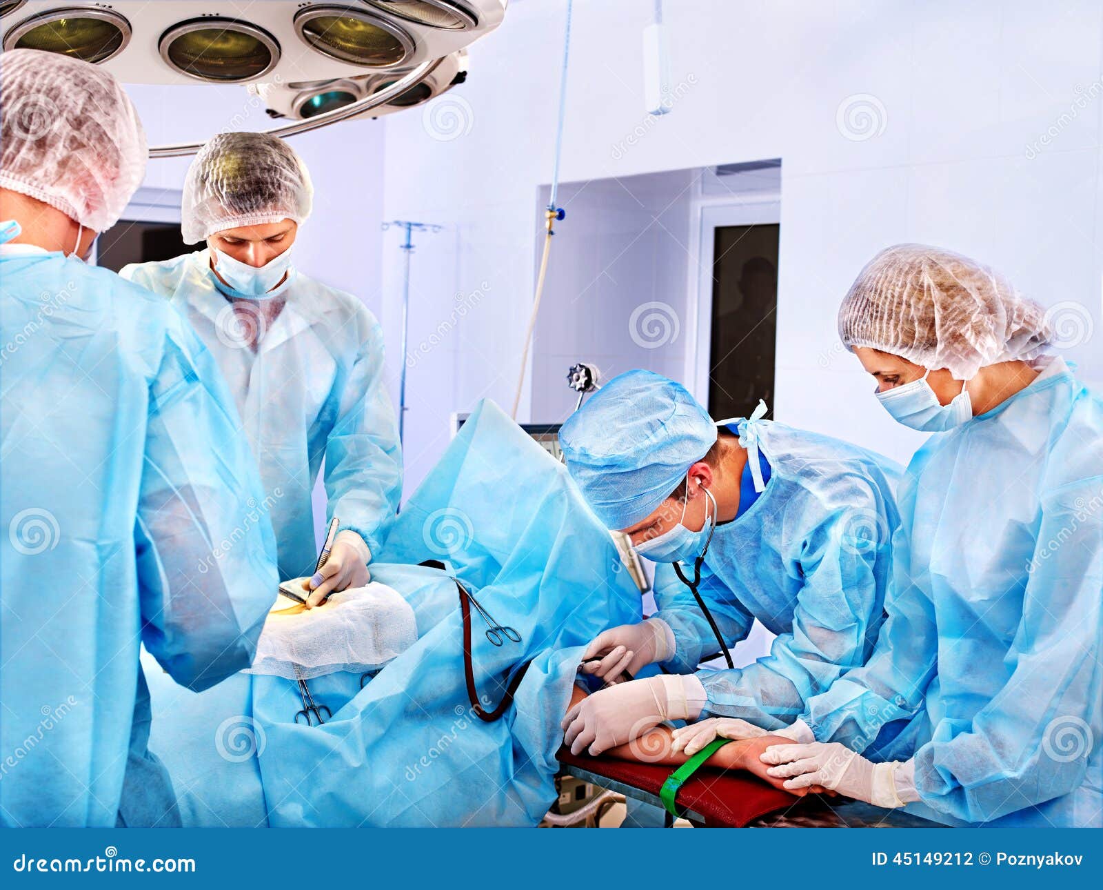 Surgeon at Work in Operating Room. Stock Photo - Image of clinical ...