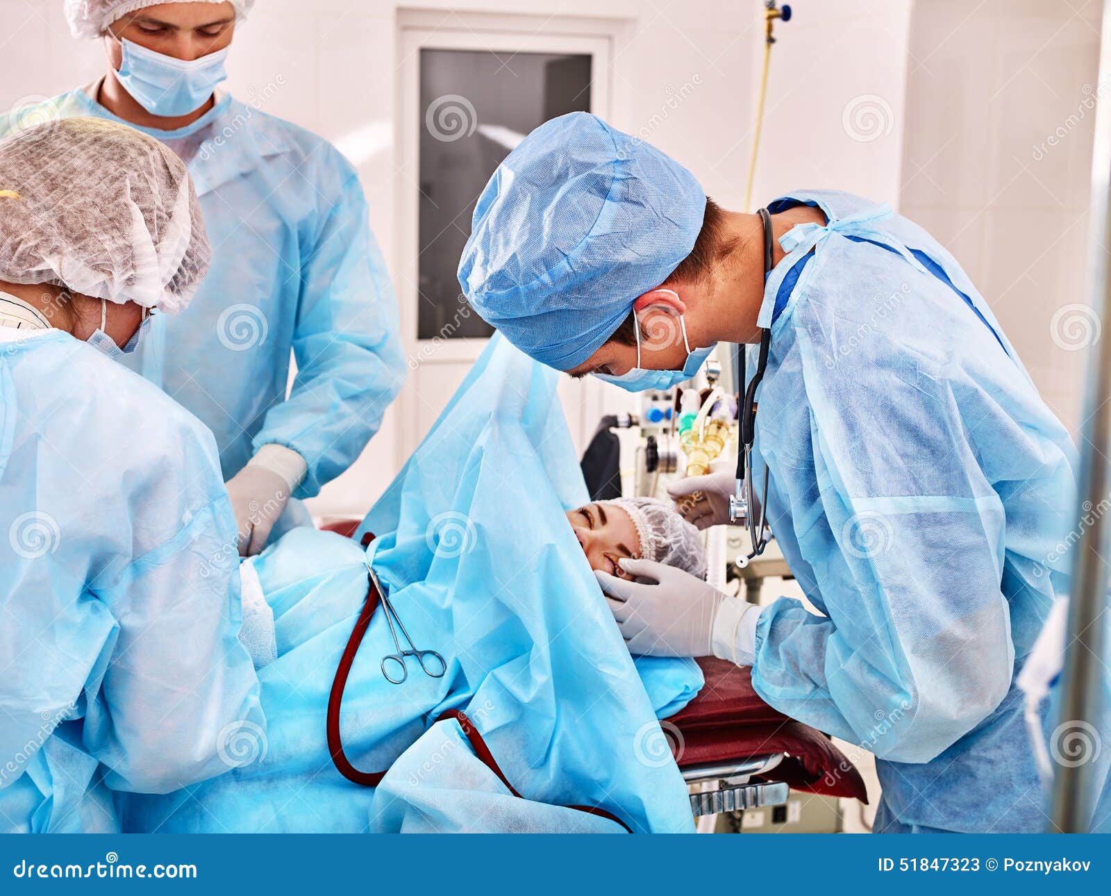Surgeon at Work in Operating Room Stock Image - Image of equipment ...