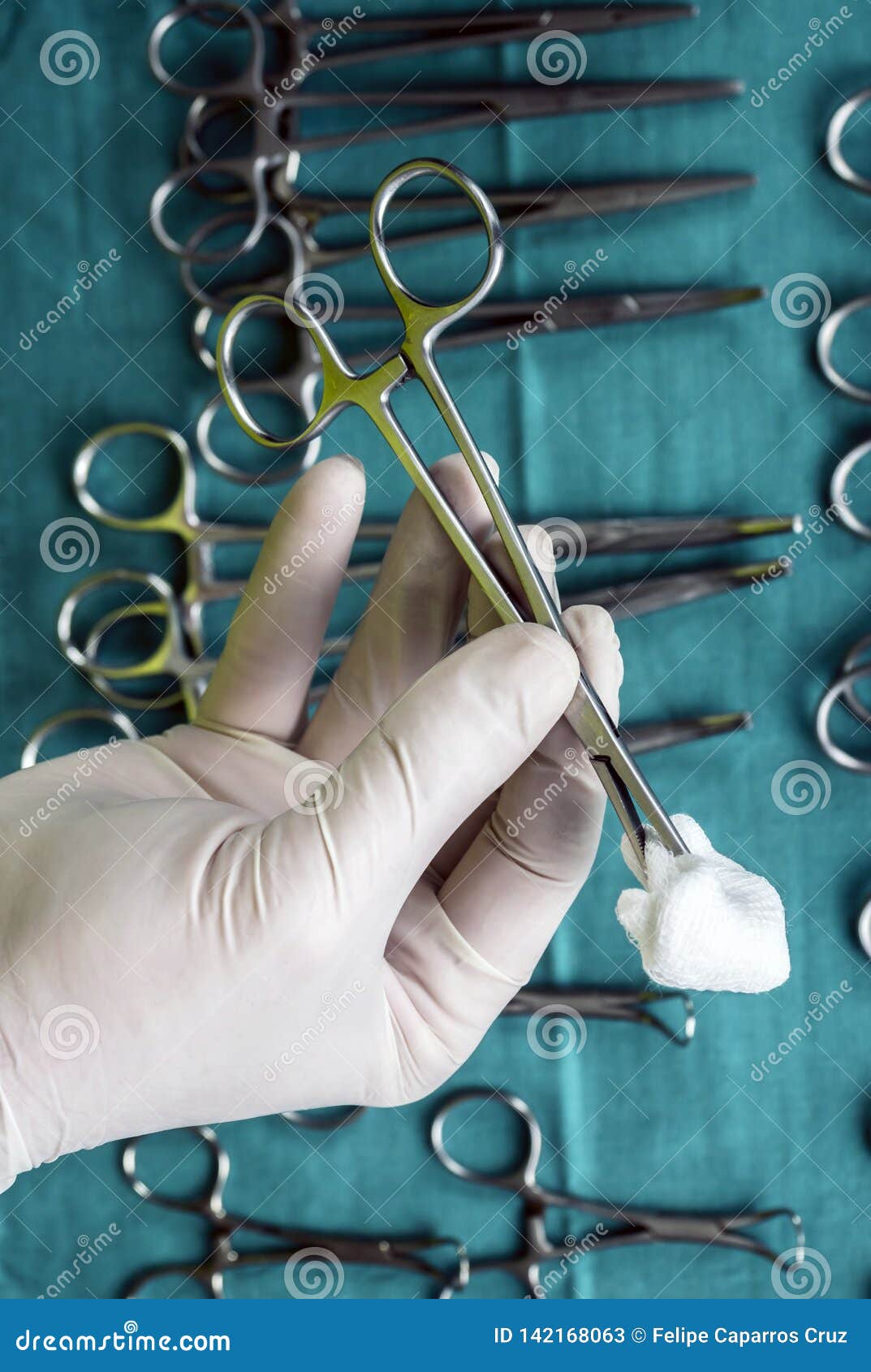 Surgeon Working in Operating Room, Hands with Gloves Holding Scissors ...