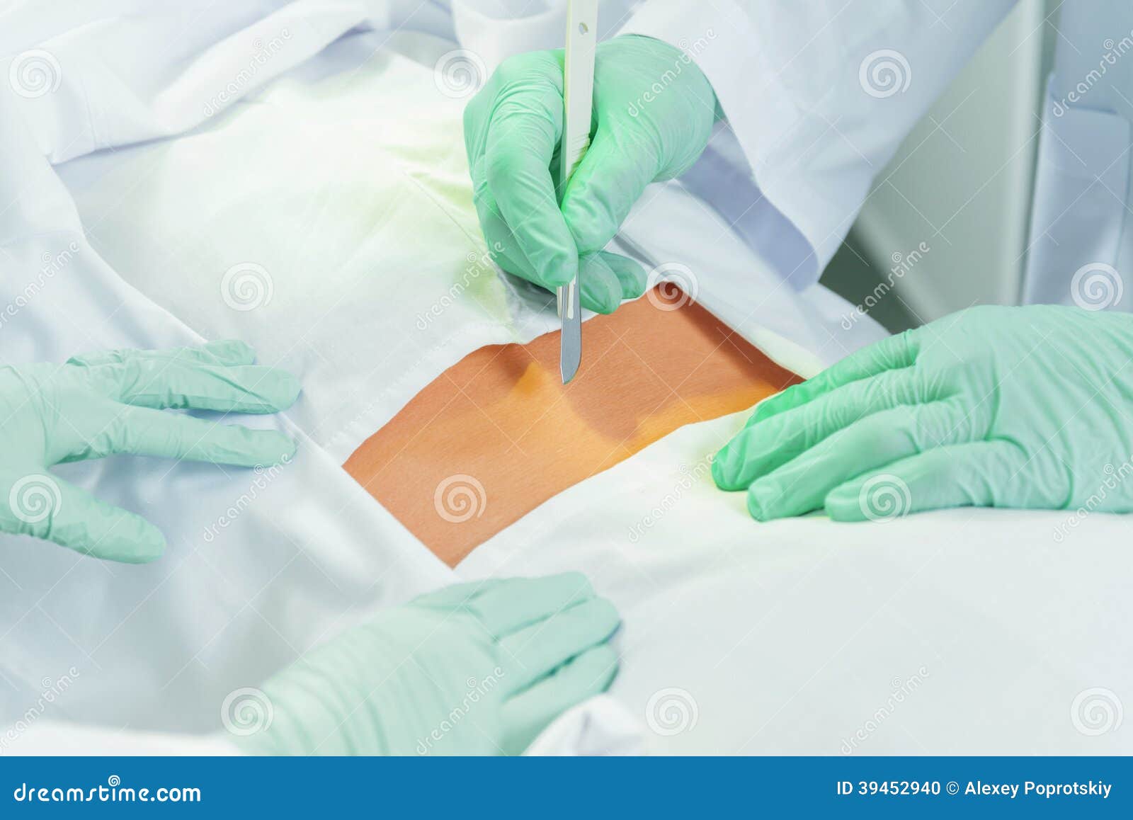 Surgeon Works with a Scalpel Stock Photo - Image of operation, hold ...