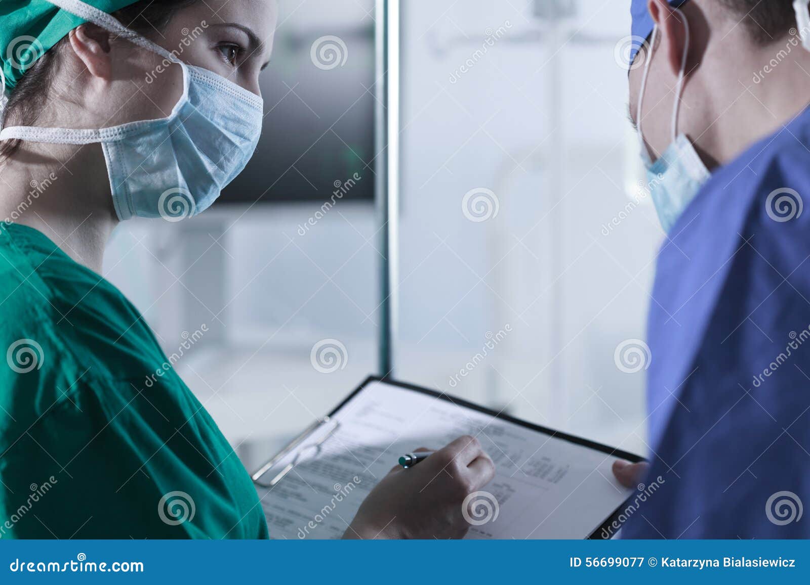 Surgeons Discussing before Operation Stock Image - Image of female ...