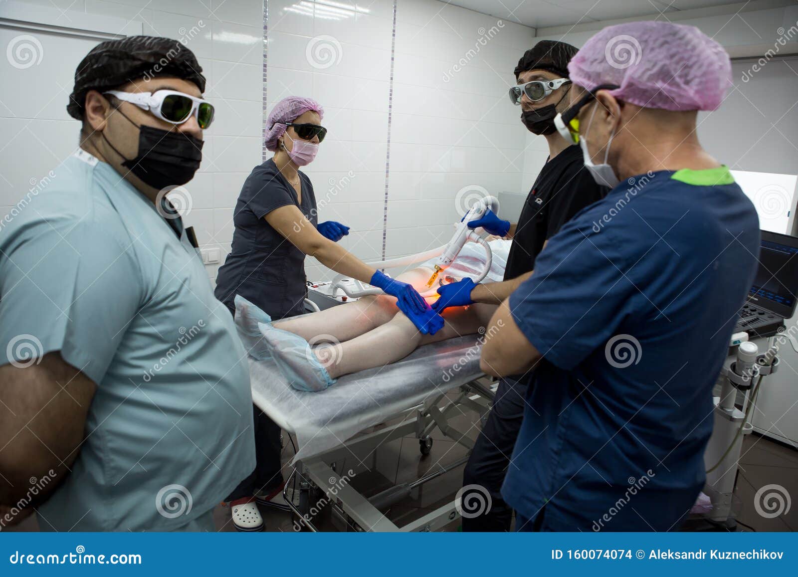 Surgeons Surgeons Doing Leg Surgery Stock Photo - Image of carotid ...