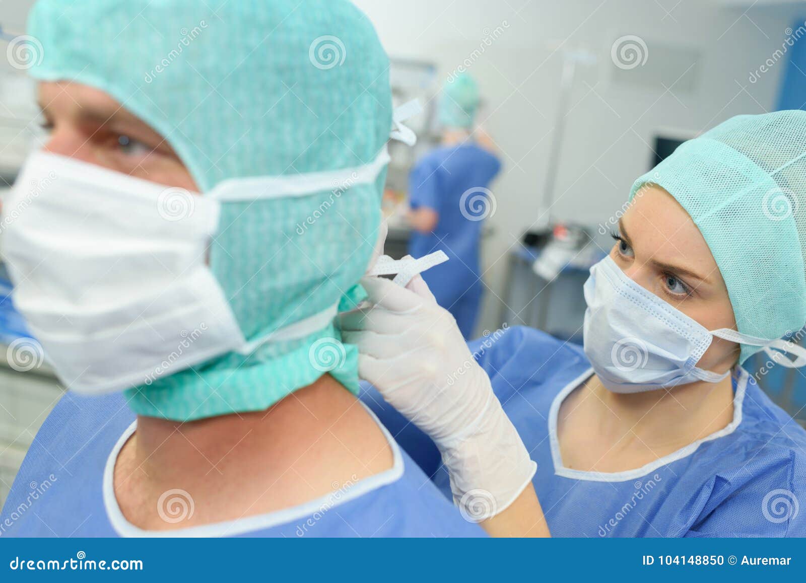 Surgeons Getting Ready for Operation Stock Photo - Image of male ...