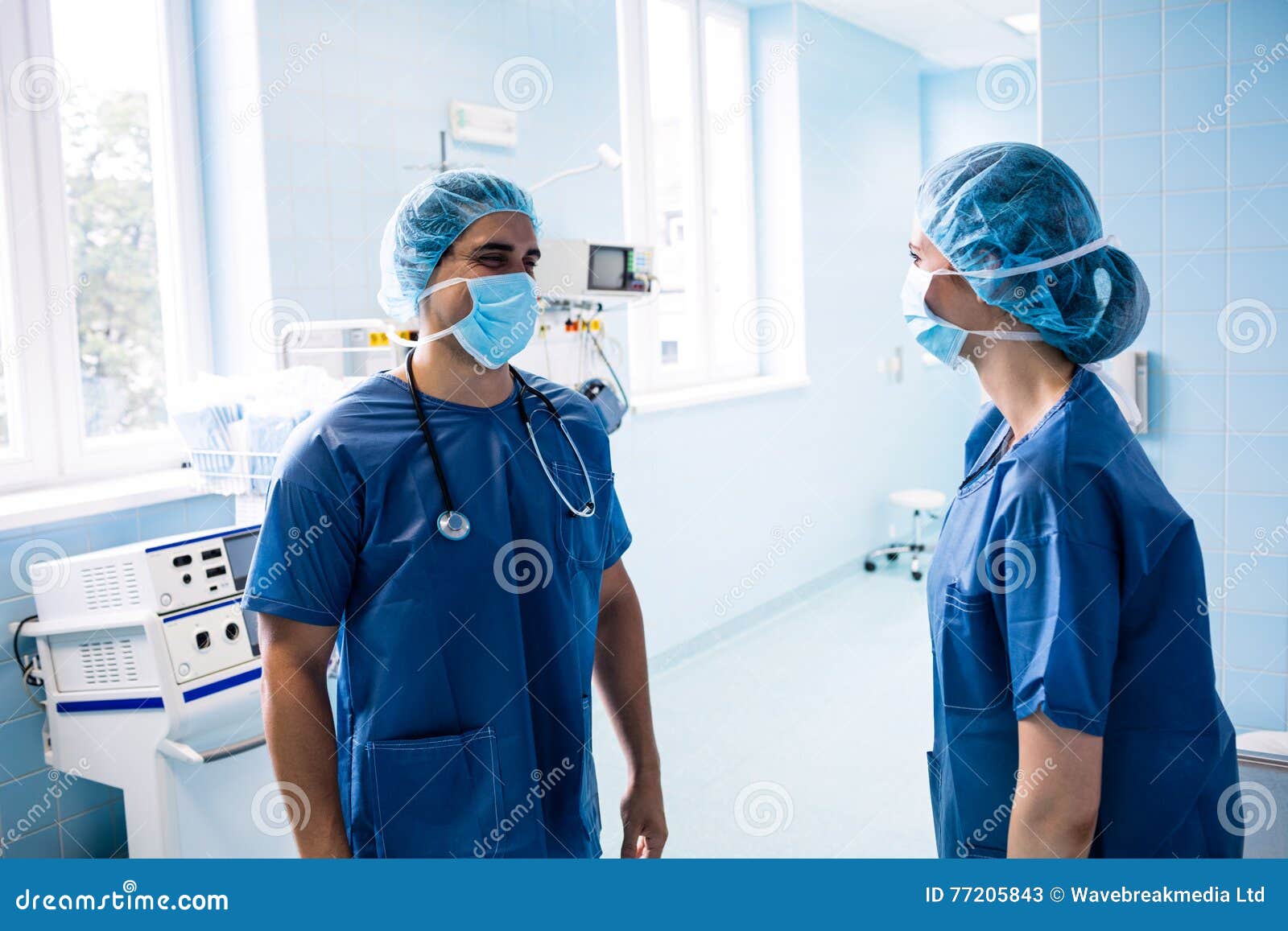 Surgeons Interacting with Each Other Stock Image - Image of medical ...