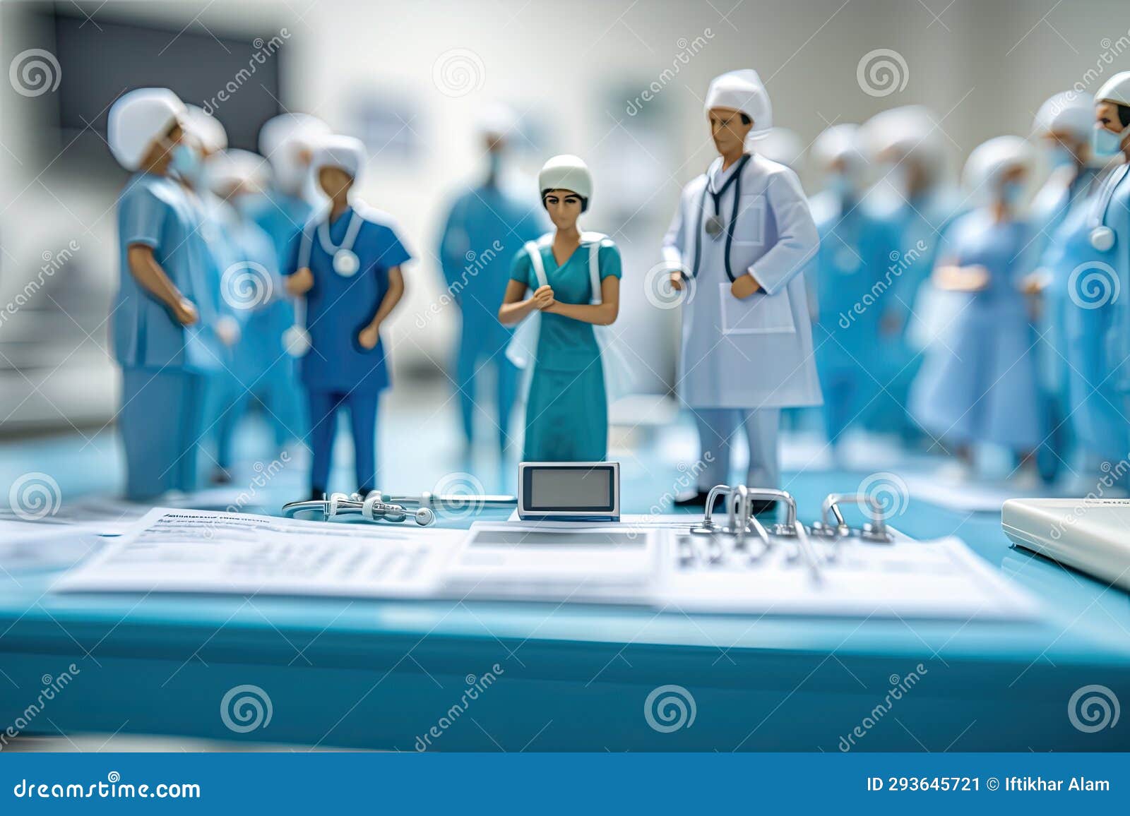 Surgeons in the Operating Room, Shallow Depth of Field, Focus on ...