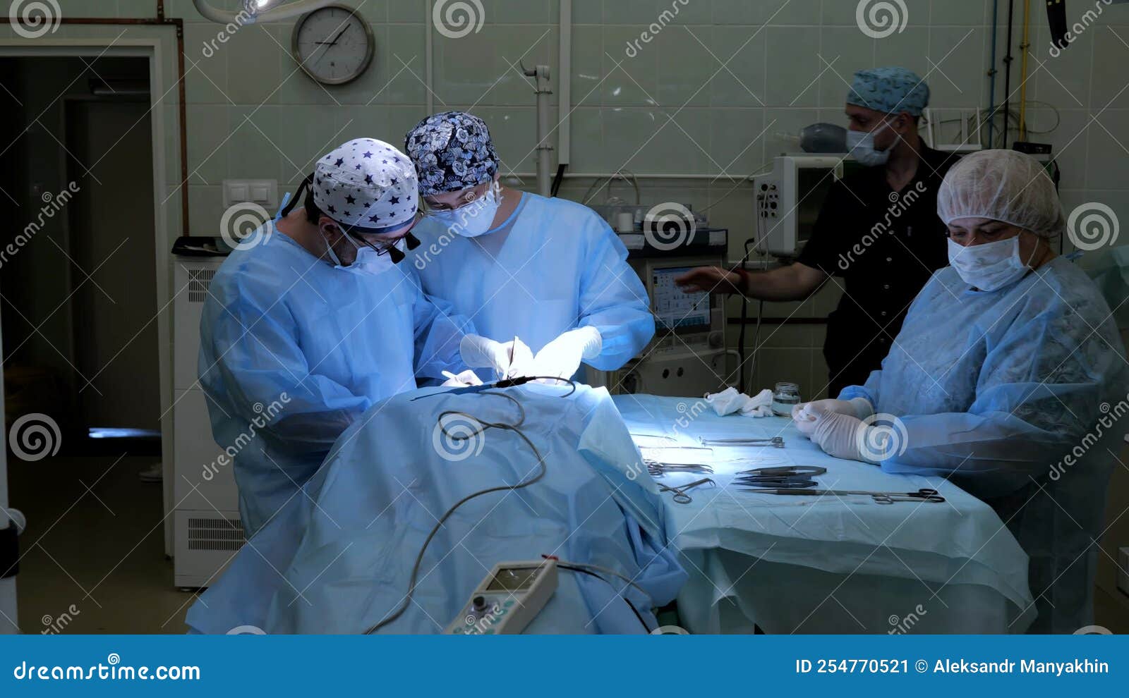 Surgeons Perform the Operation. Professional Doctors Performing ...