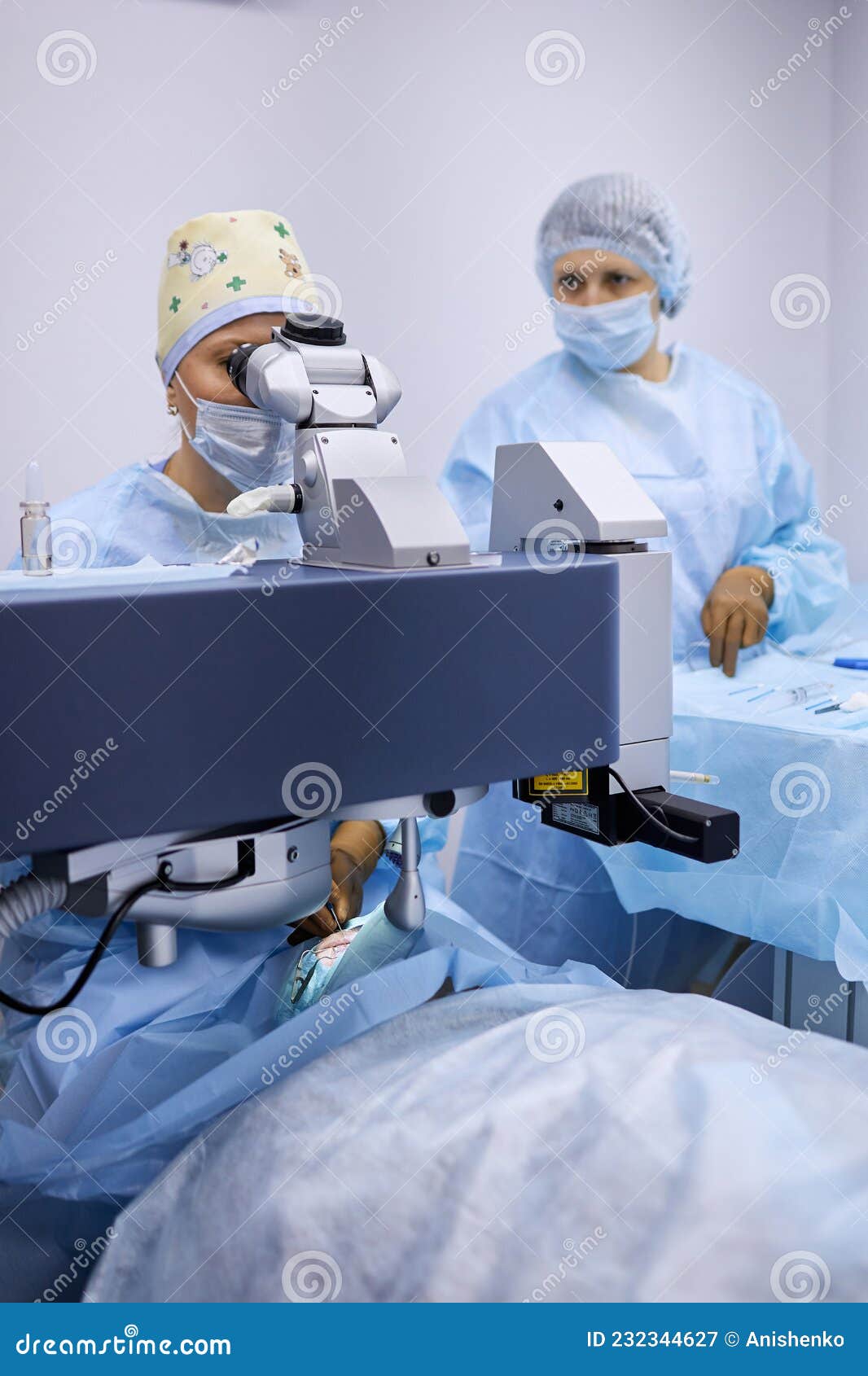 Surgeons Performing Eye Surgery in the Operating Room Stock Image ...