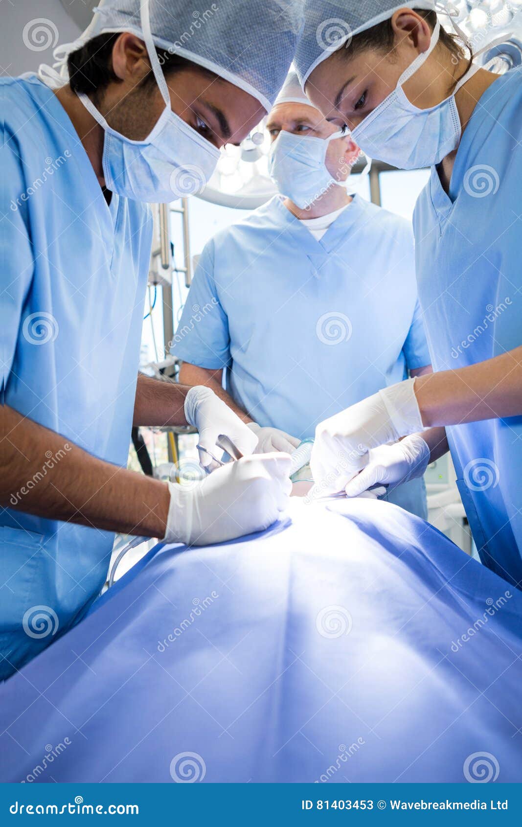 Surgeons Performing Operation in Operation Room Stock Image - Image of ...