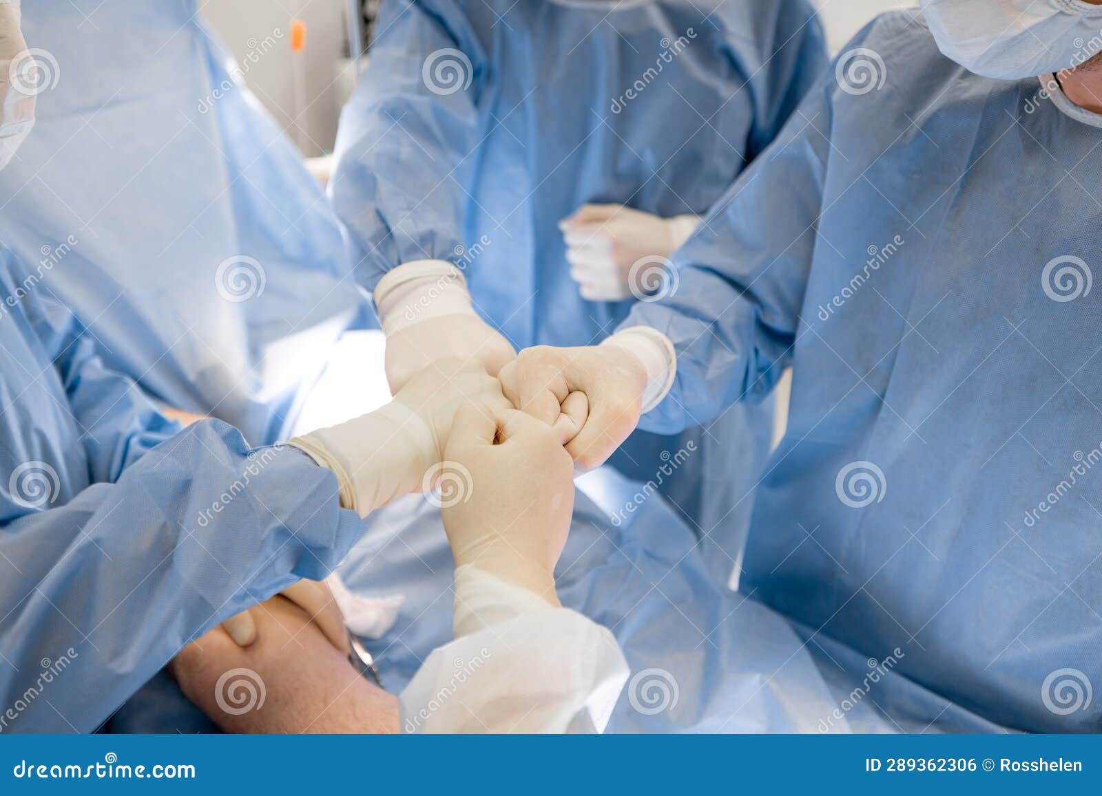 Surgeons Shaking Hands after Successful Operation Stock Photo - Image ...