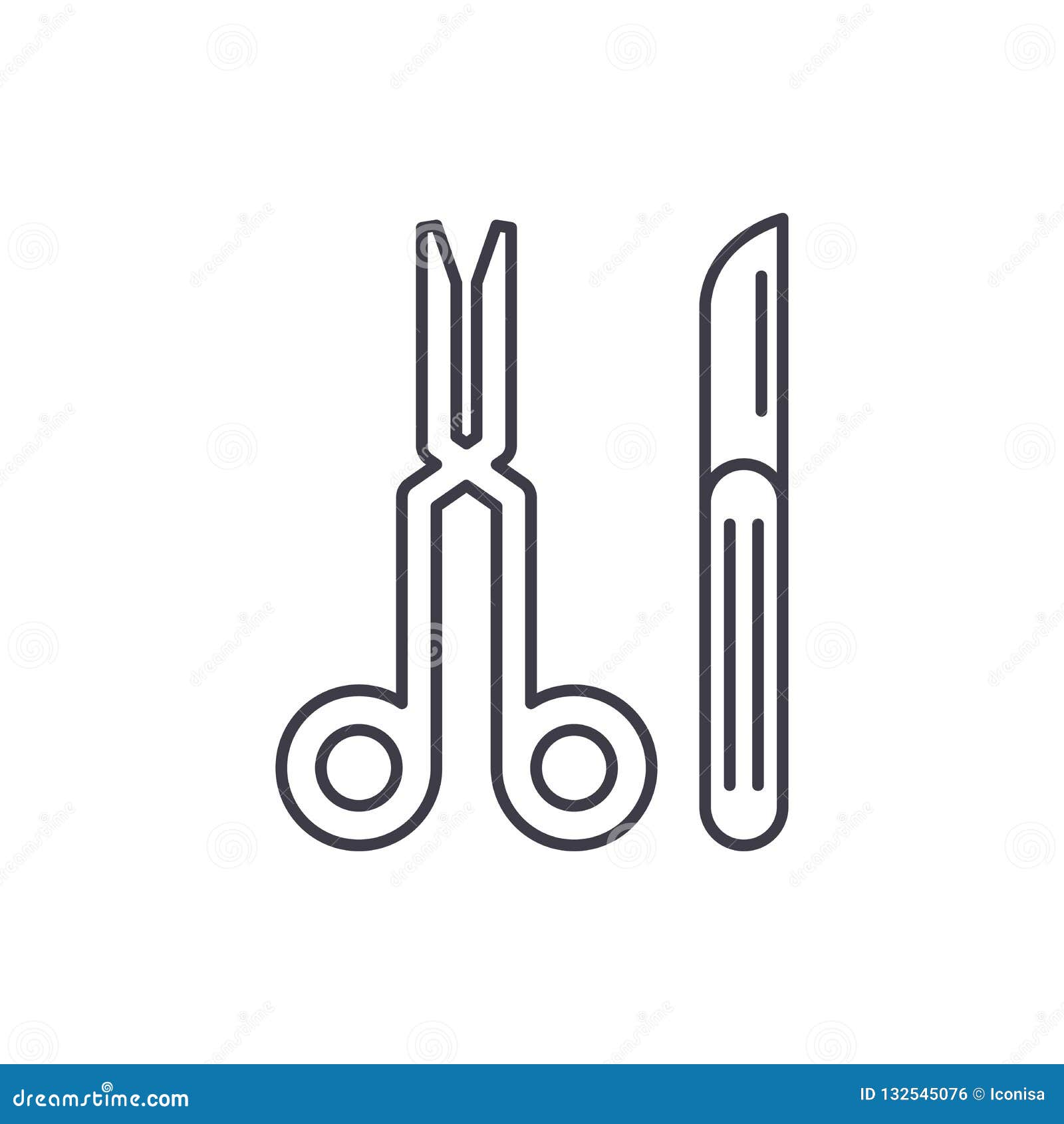 Surgeons Tools Line Icon Concept. Surgeons Tools Vector Linear ...