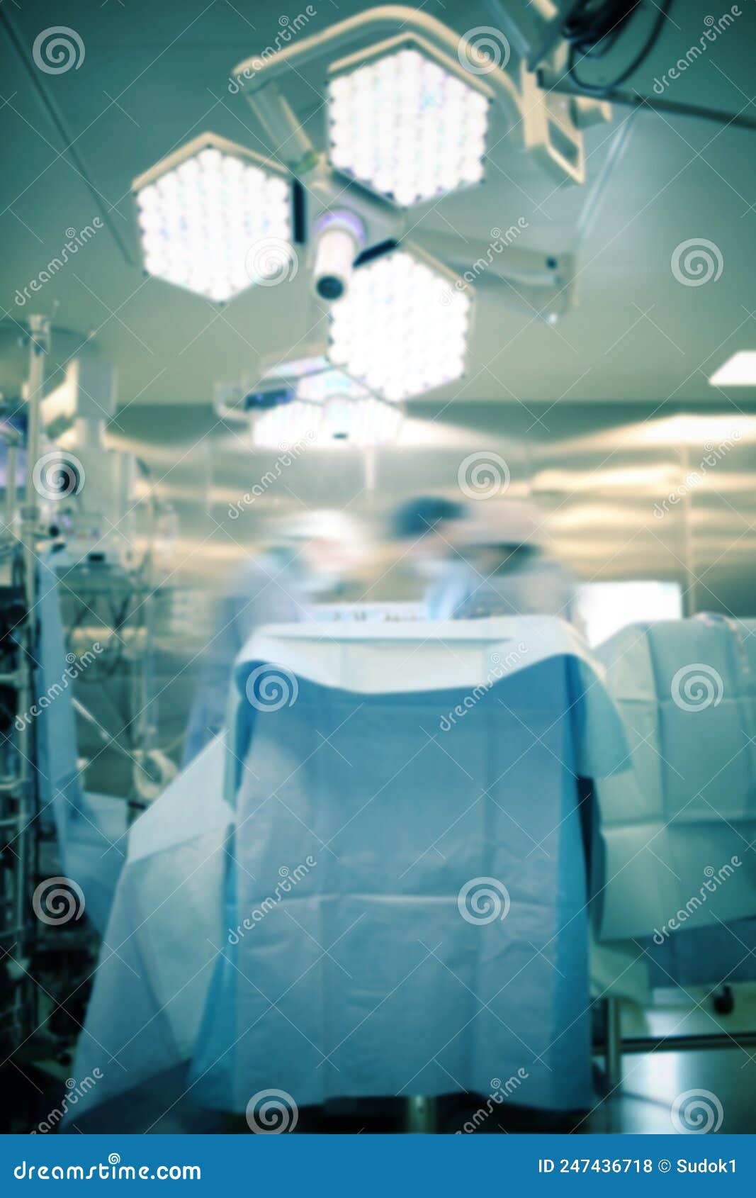 Surgeons Work and Operating Light Stock Photo - Image of procedure ...