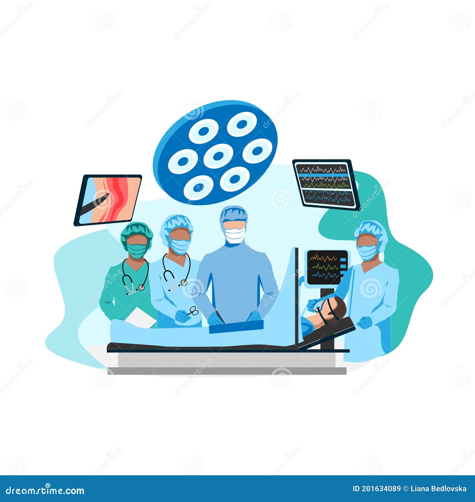 Surgical Operation Cartoon Vector | CartoonDealer.com #57837201