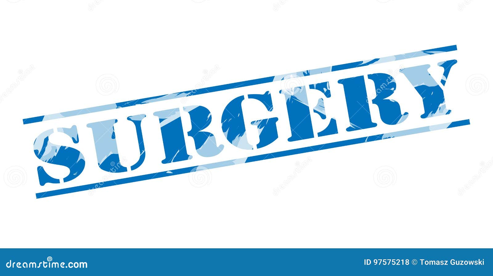 Surgery blue stamp stock illustration. Illustration of sign - 97575218