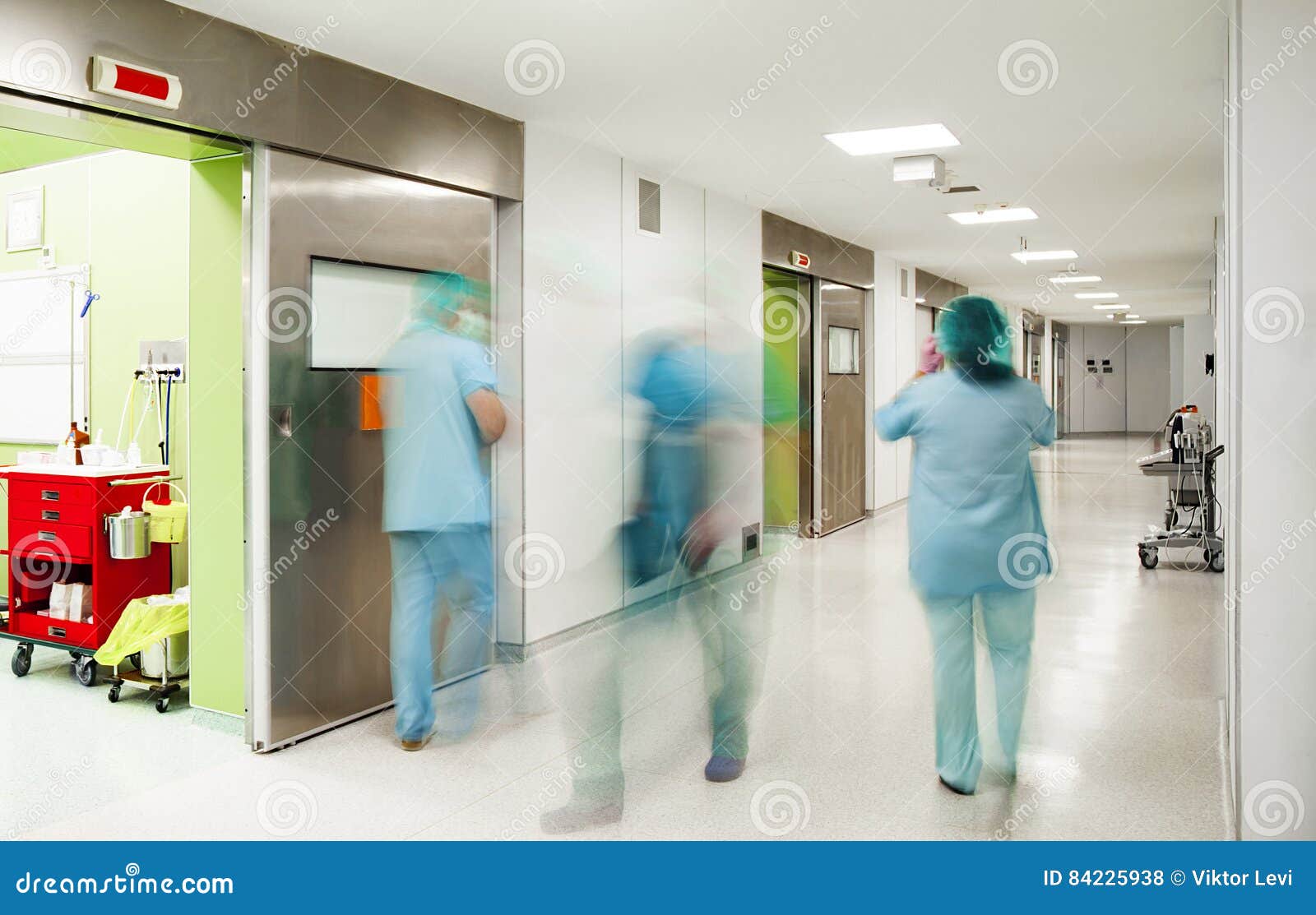 Blurred Doctors Surgery Corridor Royalty-Free Stock Photo ...