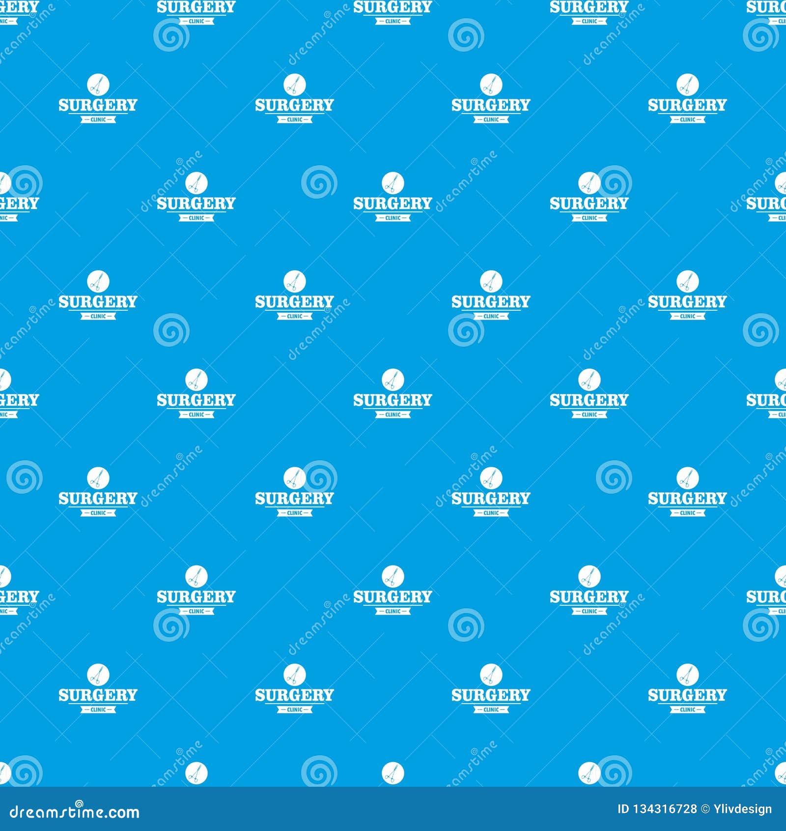 Surgery Clinic Pattern Vector Seamless Blue Stock Vector - Illustration ...
