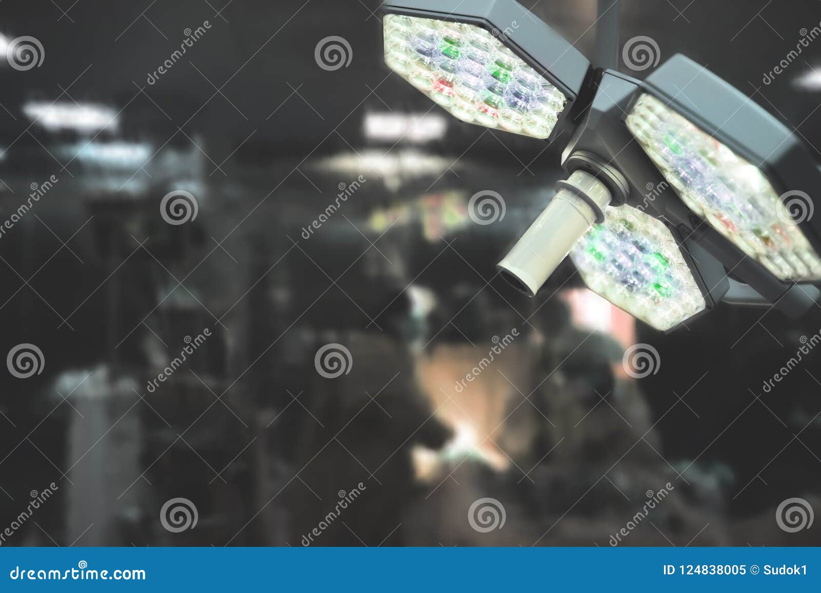 Surgery in the Dark Room Under the Light of Shadowless Lamp Stock Image ...