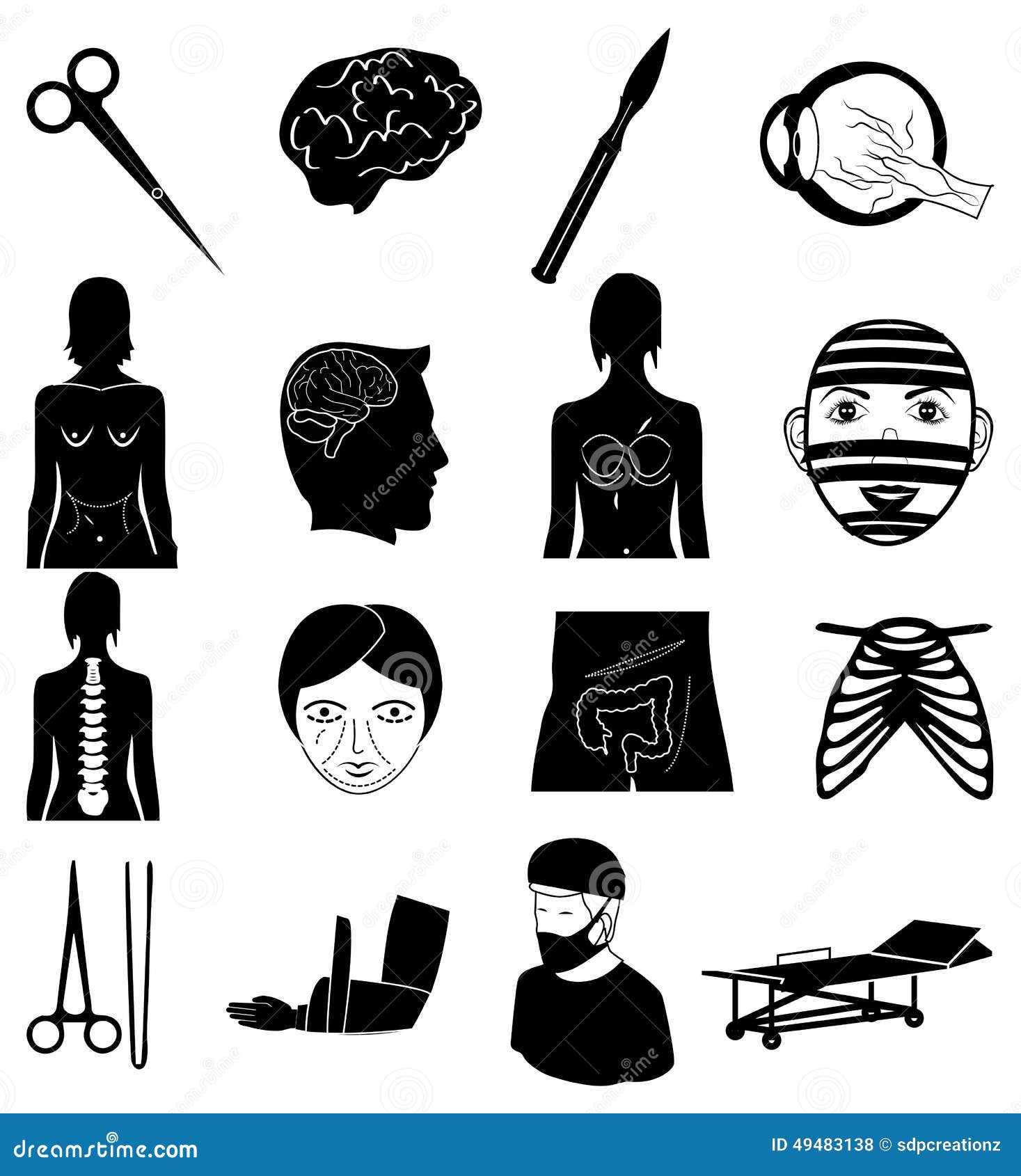 Surgery Icons Set Stock Vector - Image: 49483138