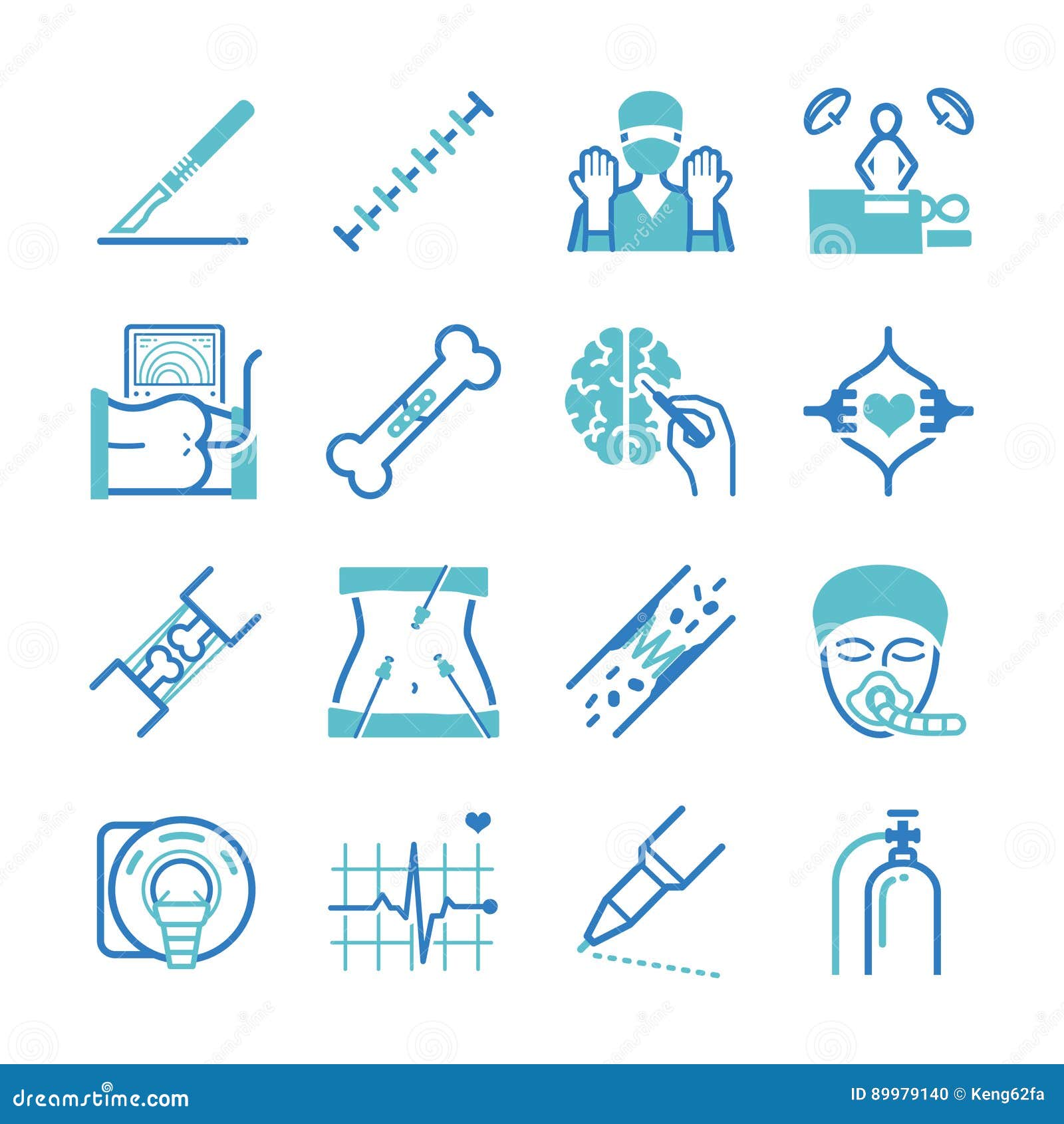 Surgery icons set stock vector. Illustration of endoscopy - 89979140