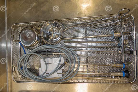 Surgery Instruments in Reprocessing Stock Image - Image of seam ...