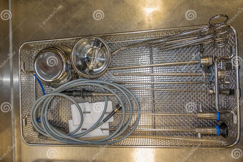 Surgery Instruments in Reprocessing Stock Image - Image of seam ...