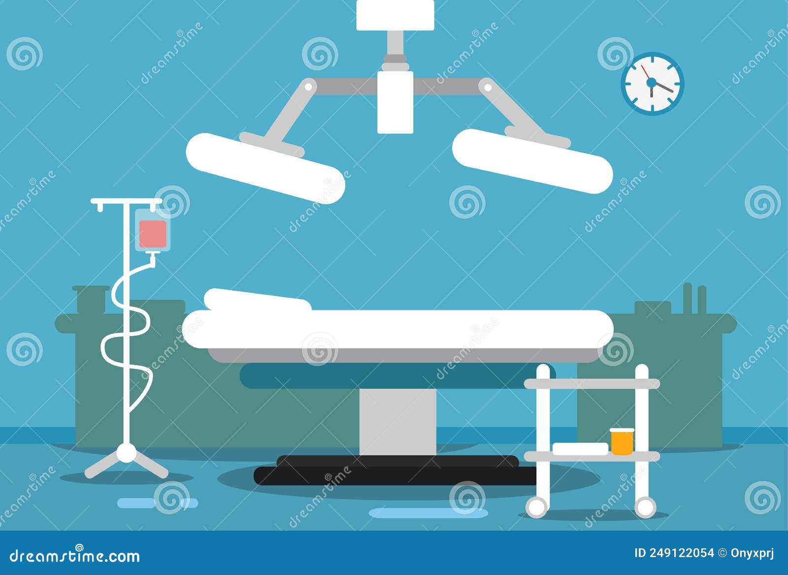 Surgical Table And Surgical Light Or Operating Light As Medical ...