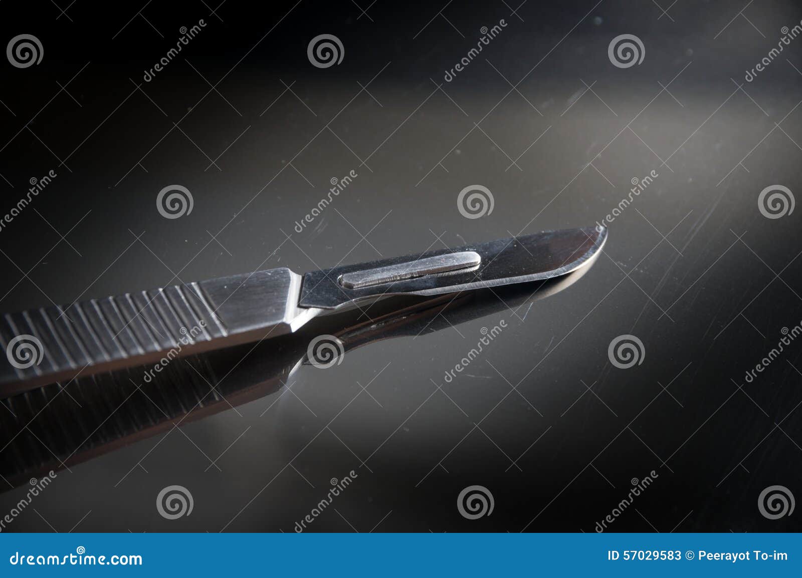 Surgery Knife on Metal Plate Stock Image - Image of steel, modern: 57029583