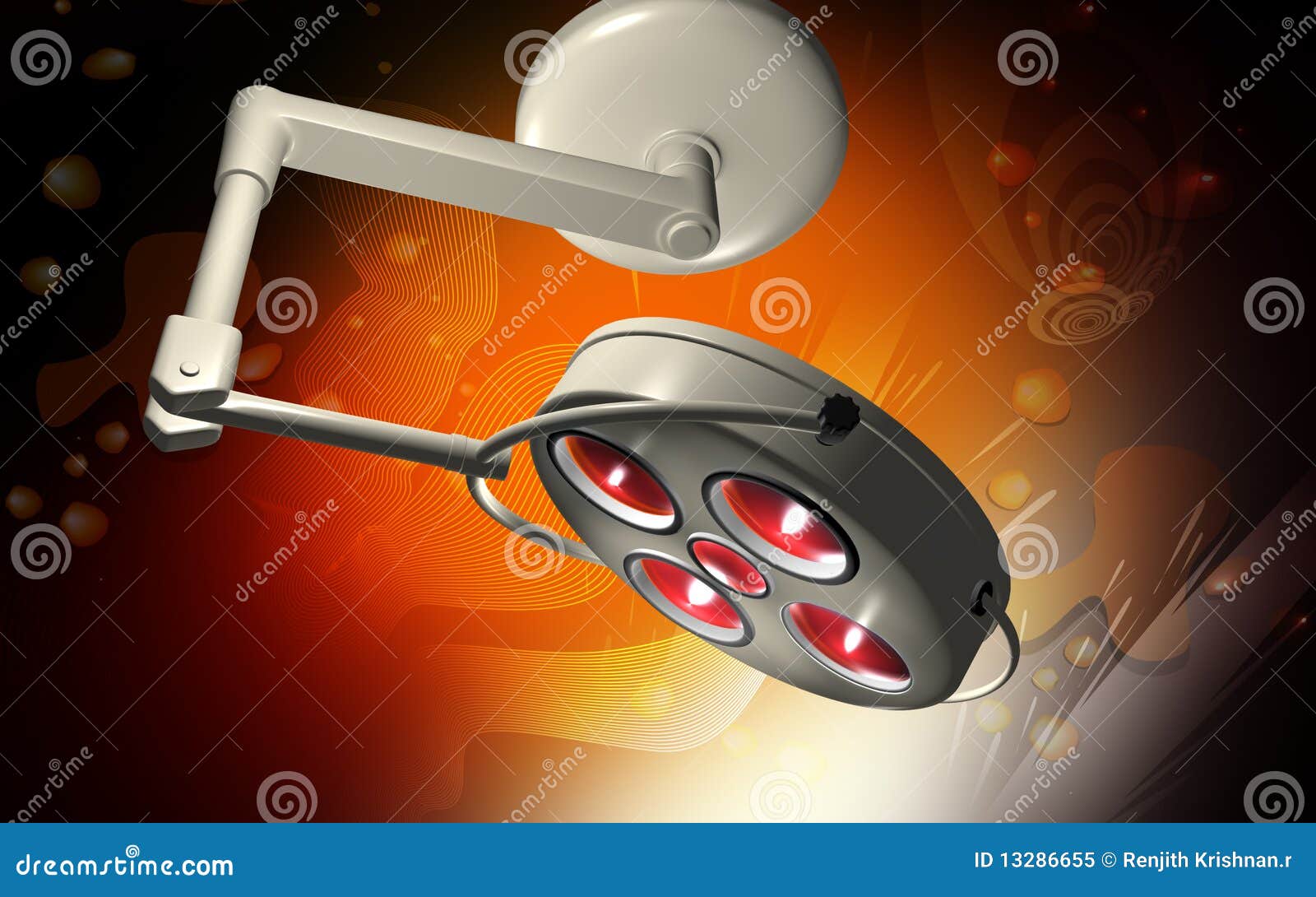 Surgery light stock illustration. Illustration of abstract - 13286655
