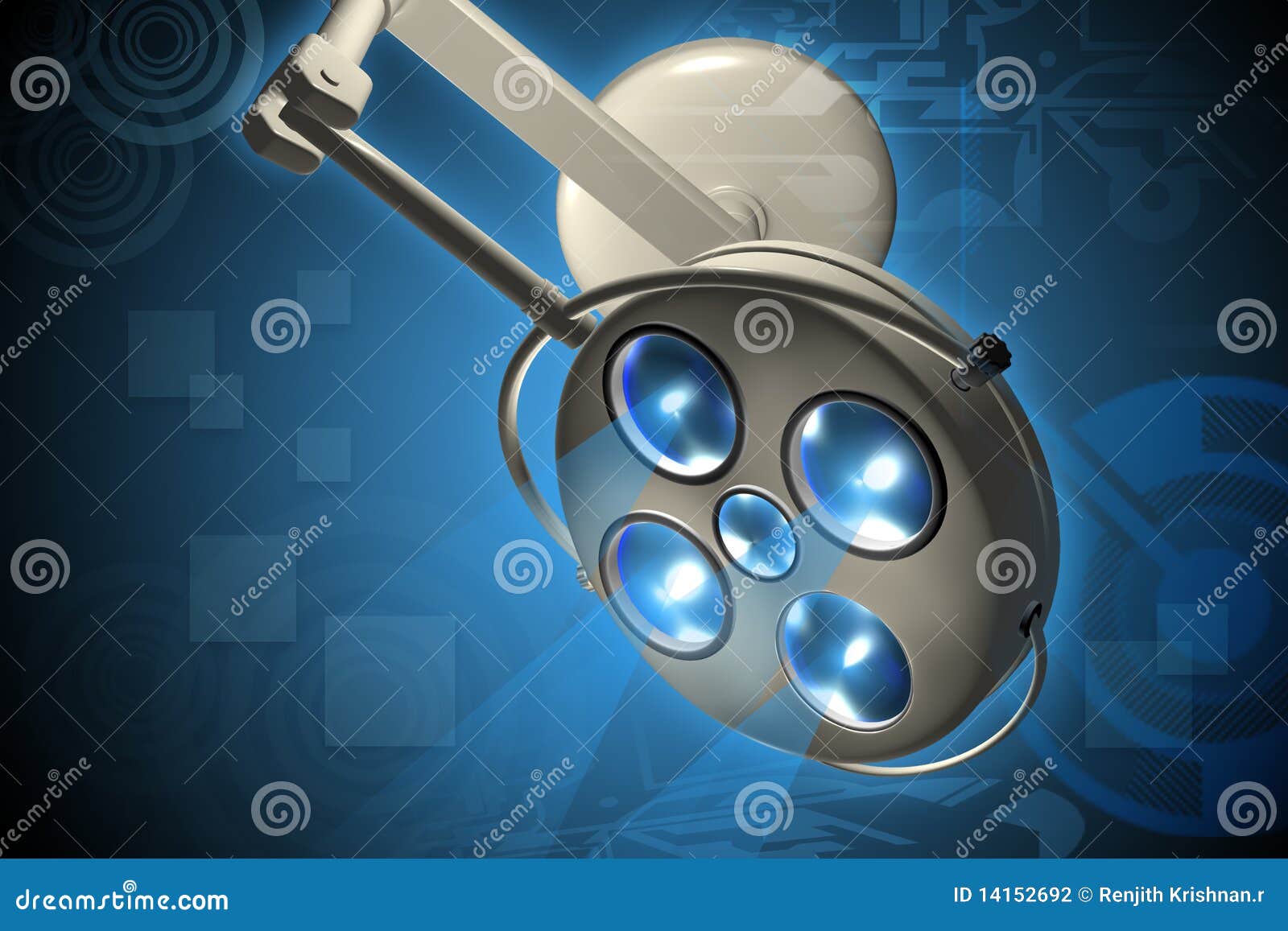 Surgery light stock illustration. Illustration of abstract - 14152692