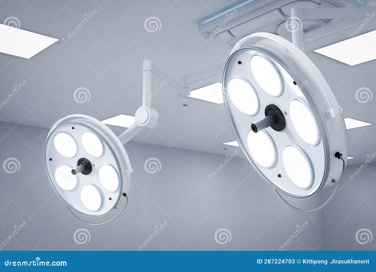 Surgery Lights or Medical Lamps Stock Illustration - Illustration of ...