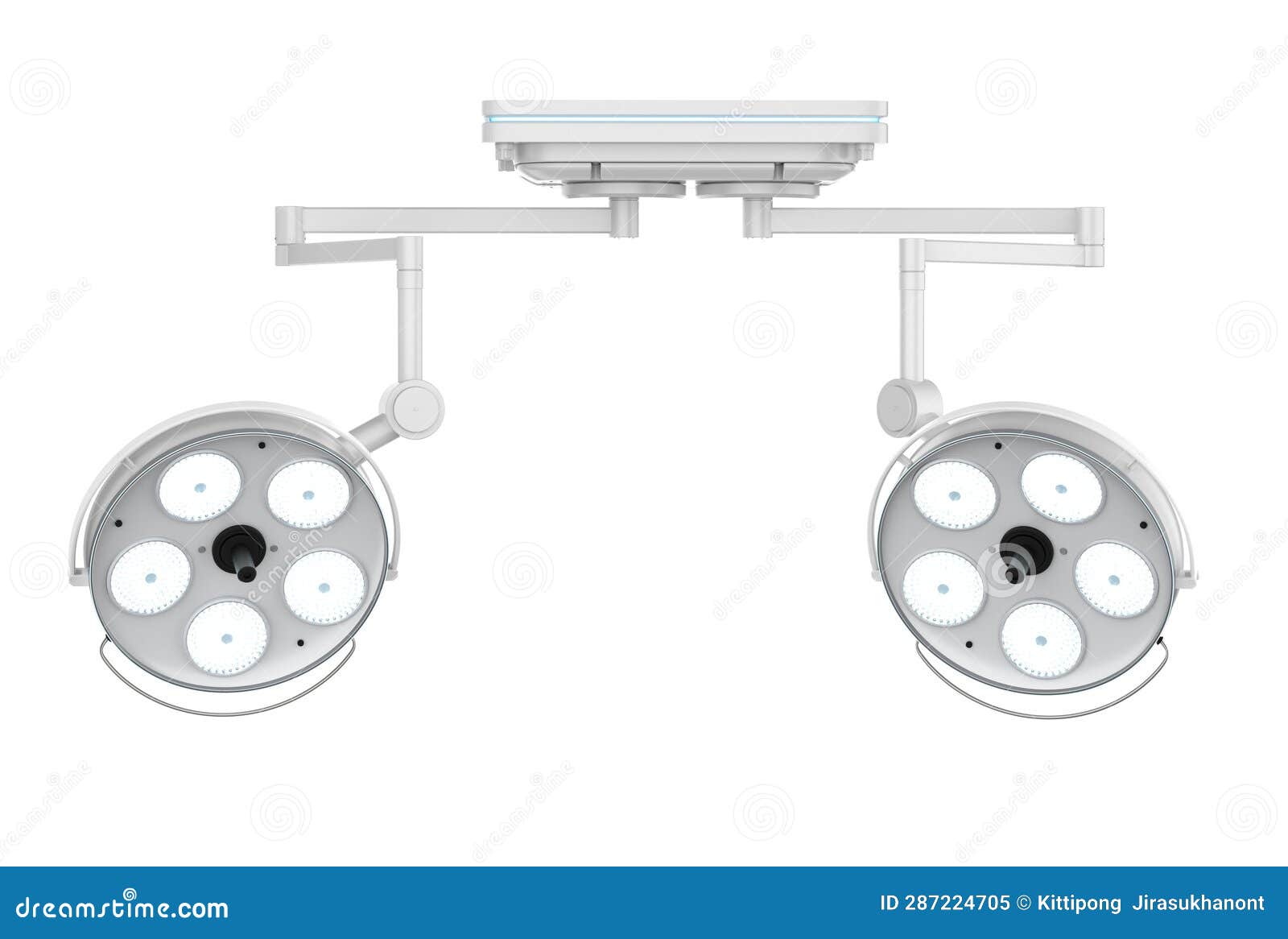 Surgery Lights or Medical Lamps Isolated on White Stock Illustration ...