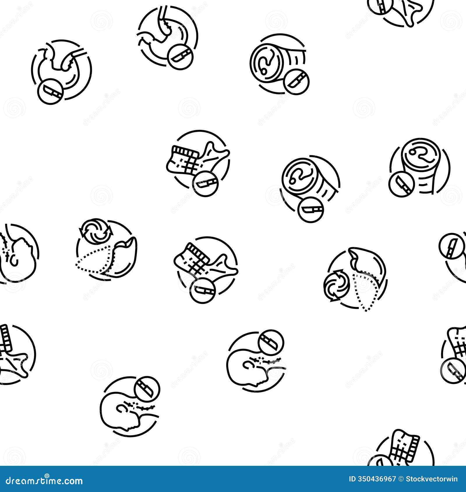 Surgery Operate Room Invasive Seamless Pattern Vector Royalty-Free ...