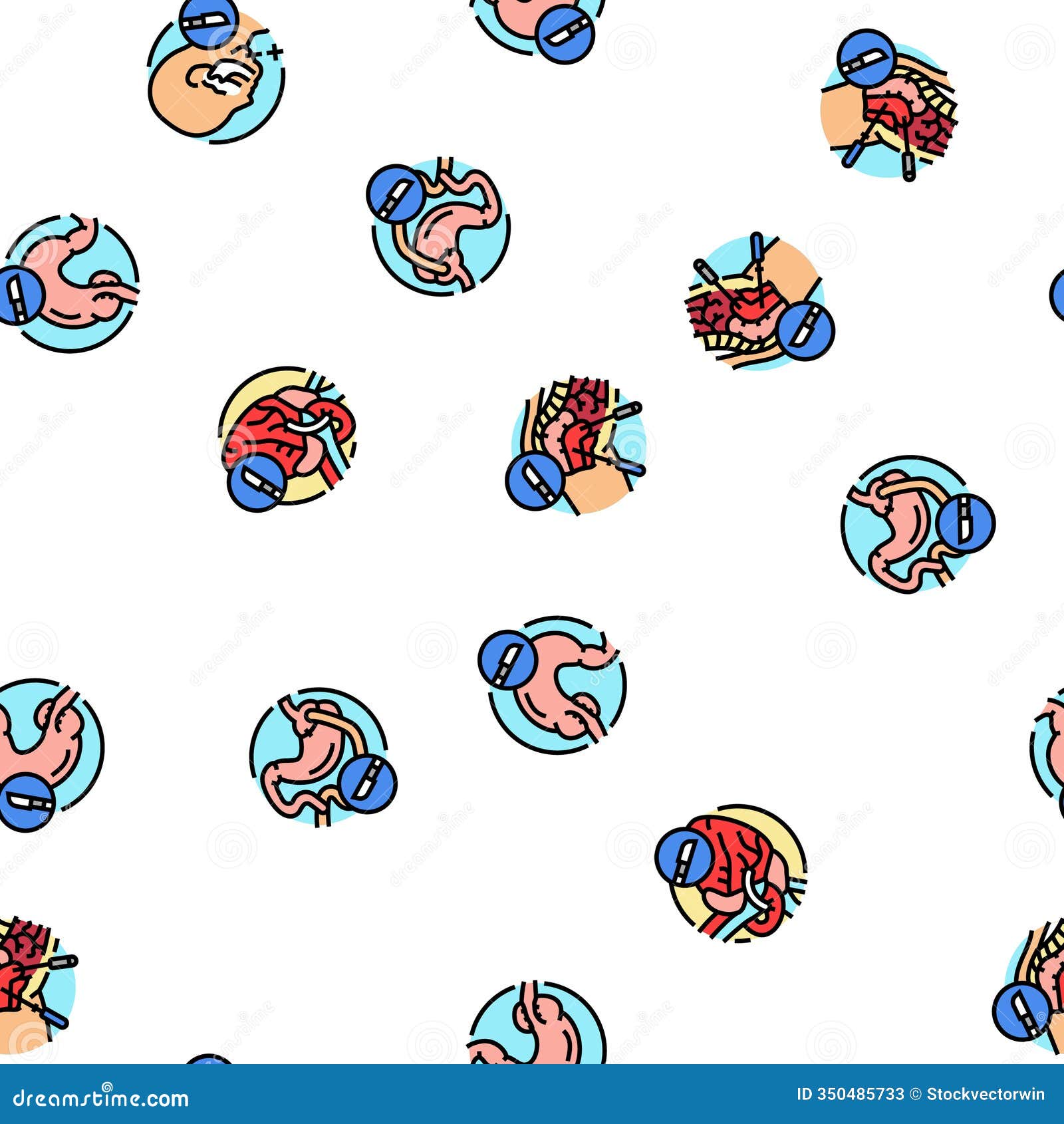 Surgery Operate Room Invasive Seamless Pattern Vector Royalty-Free ...