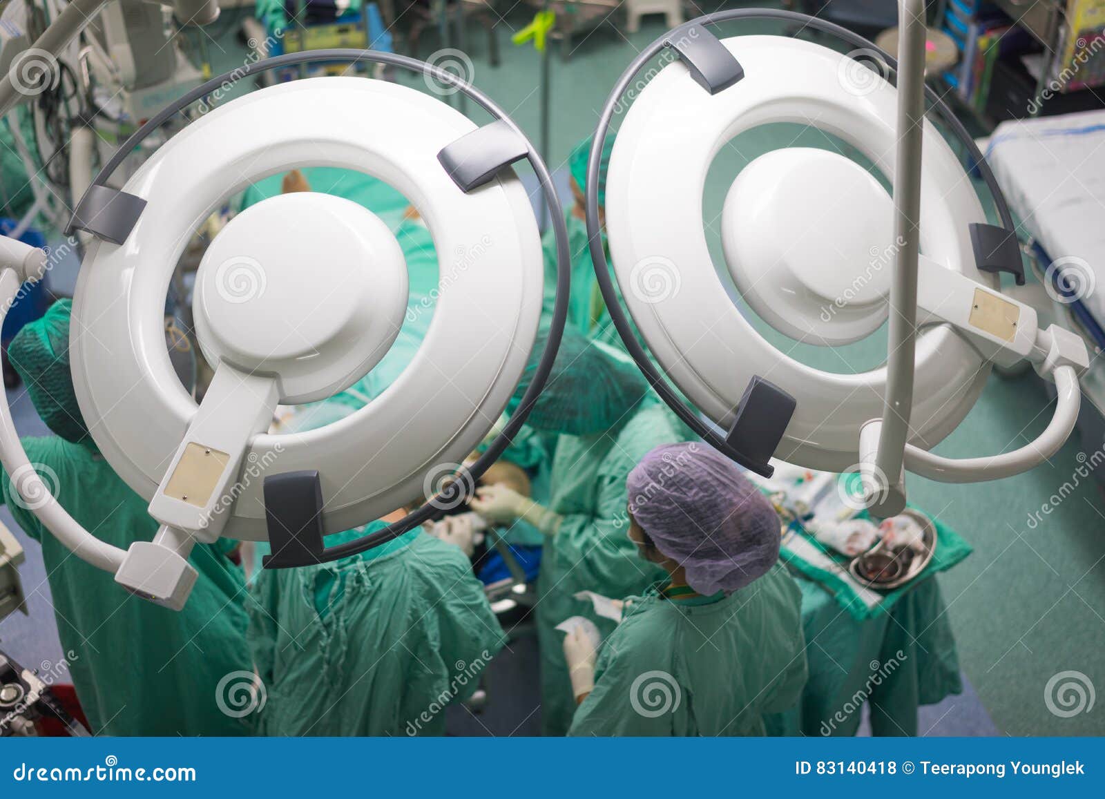While Surgery Performed by Emergency Physicians and Nurses. Stock Photo ...