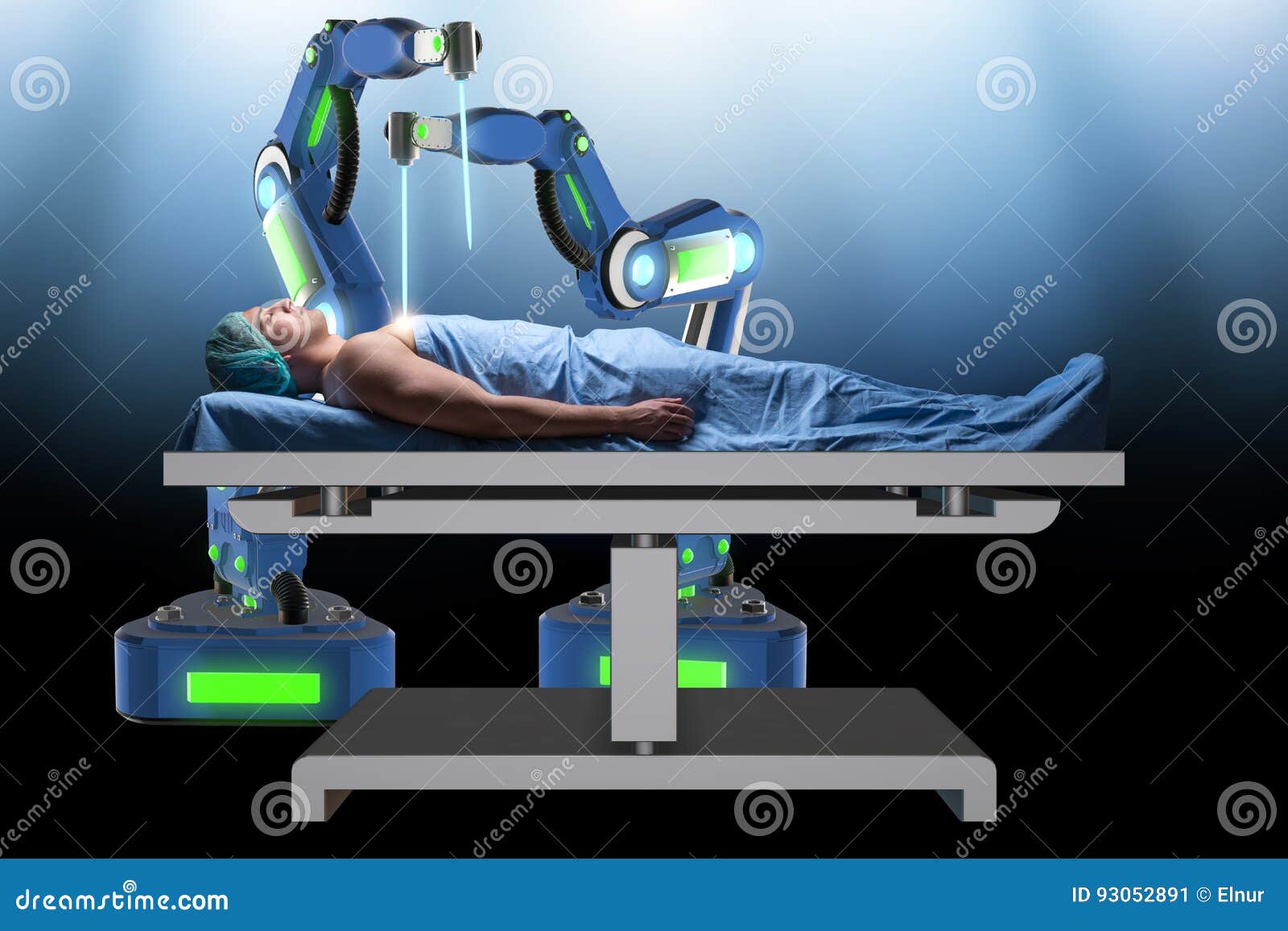 The Surgery Performed by Robotic Arm Stock Image - Image of diagnostic ...