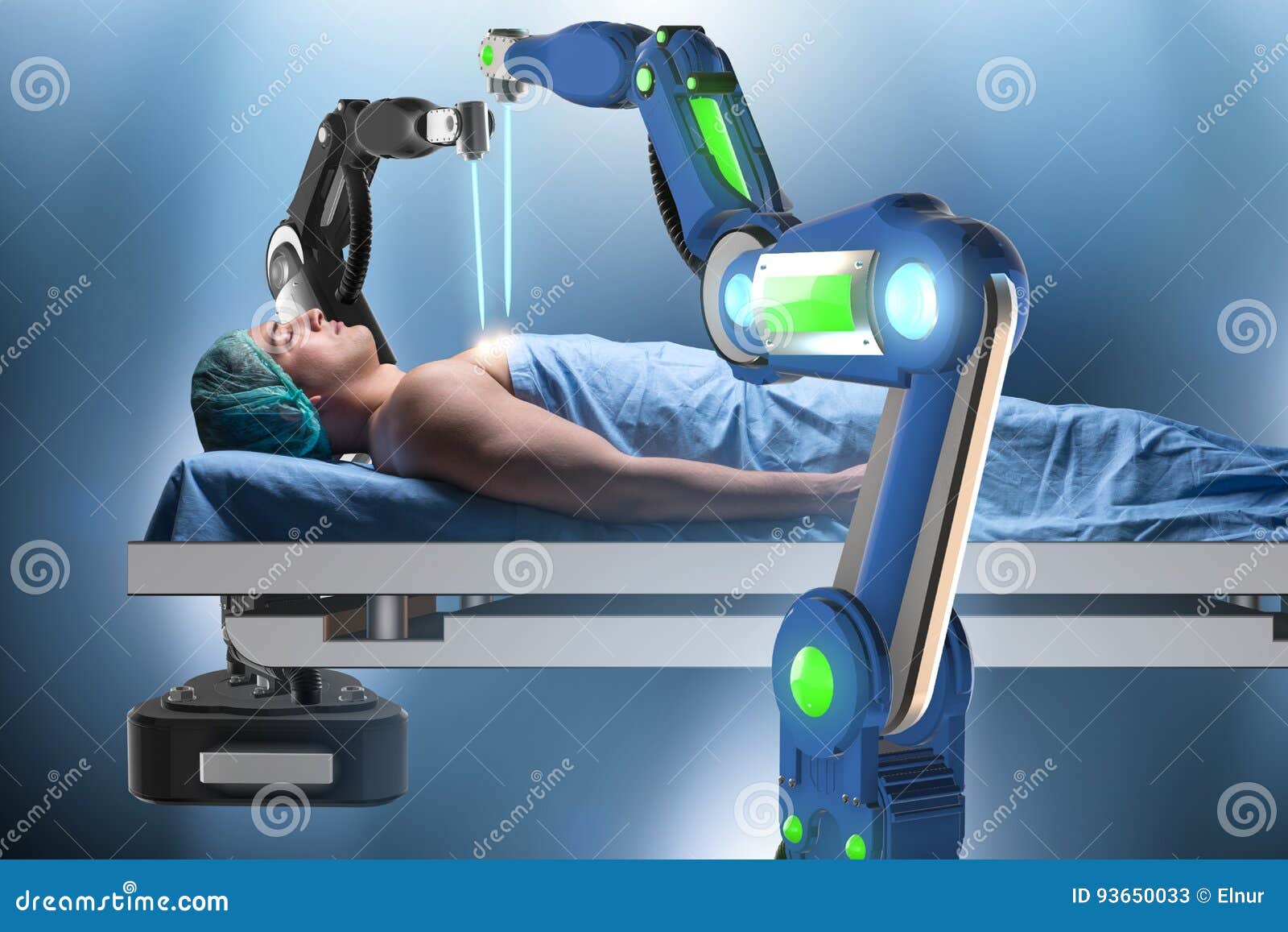 The Surgery Performed by Robotic Arm Stock Image - Image of healthcare ...