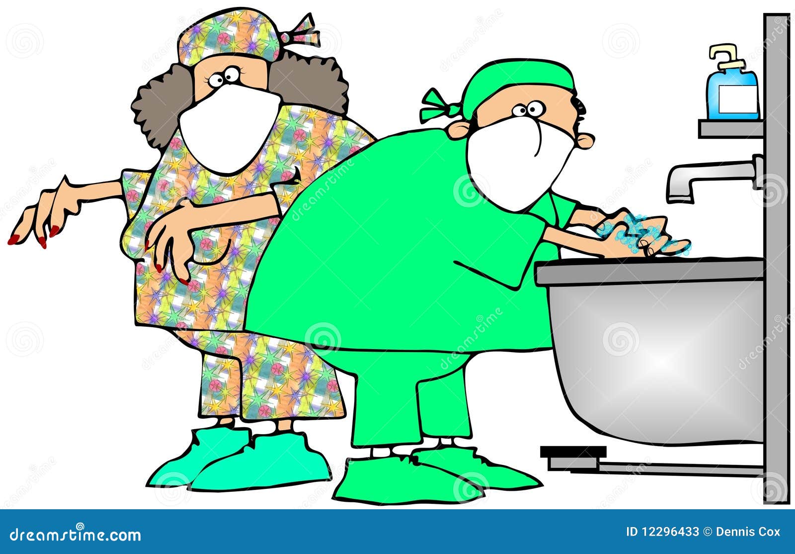 Surgery Prep stock illustration. Illustration of female - 12296433