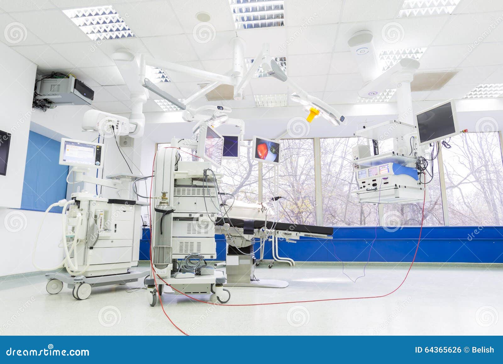 Surgery room empty stock photo. Image of instrument, healthcare - 64365626